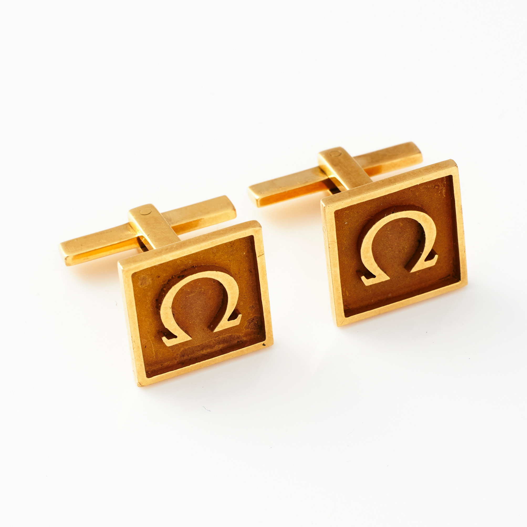 Images for 2259081. CUFF LINKS, 1 pair, 18k gold, square cufflinks with ...