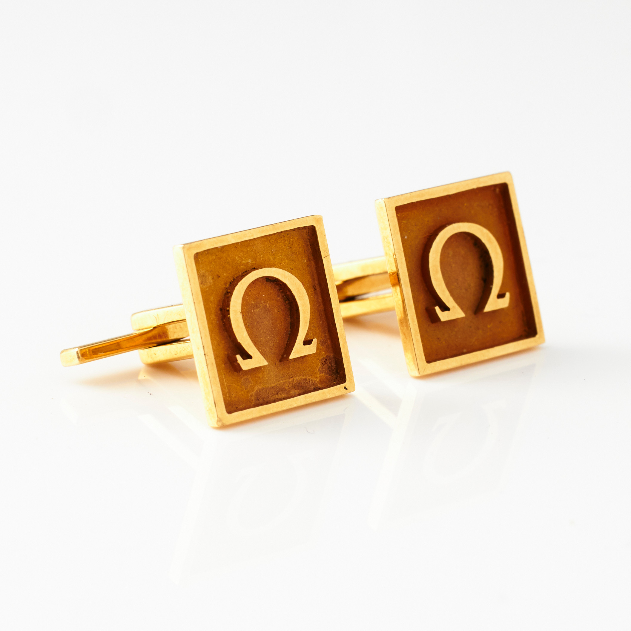 Images for 2259081. CUFF LINKS, 1 pair, 18k gold, square cufflinks with ...
