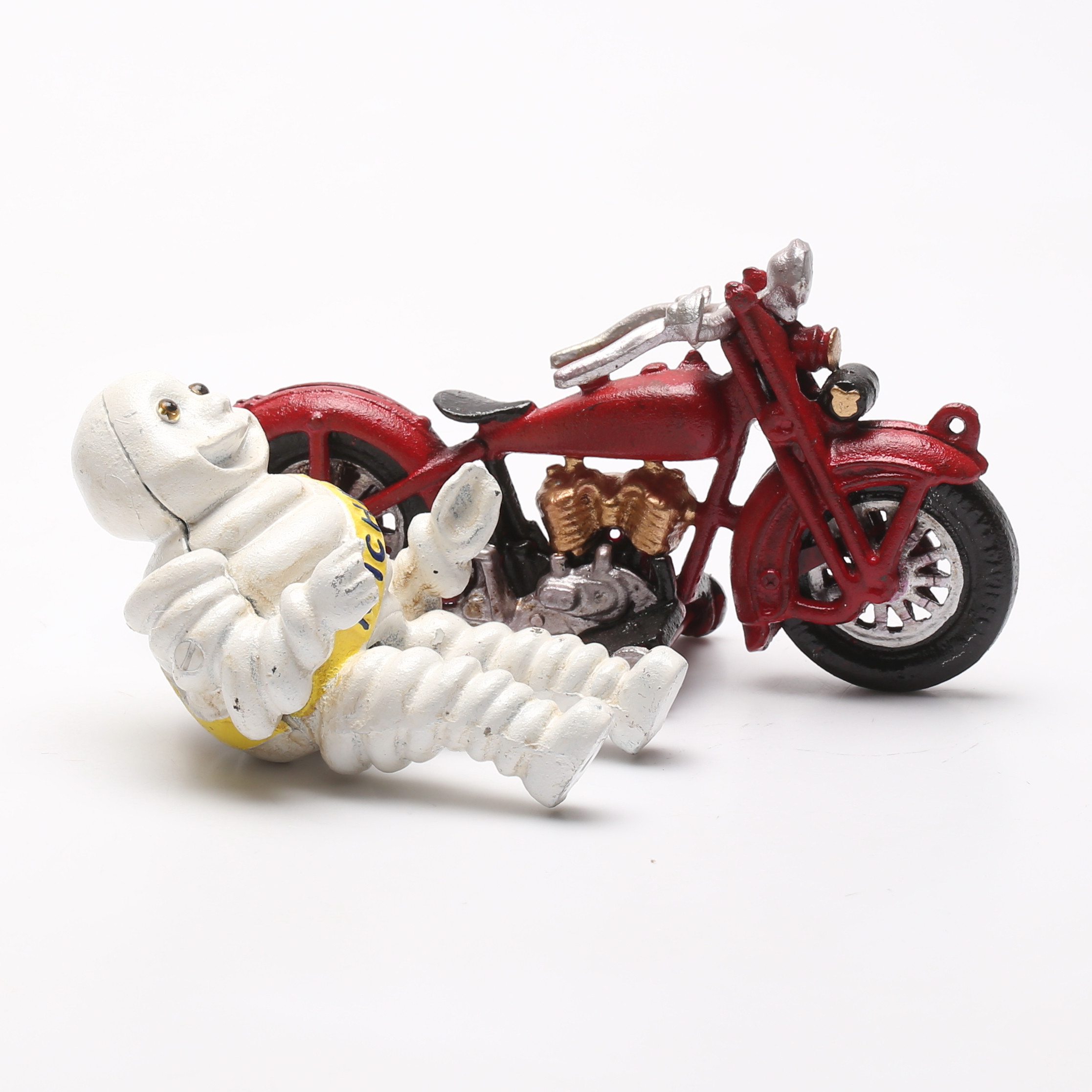 Images for 2270396. SCULPTURE, metal, Michelin man on motorcycle ...