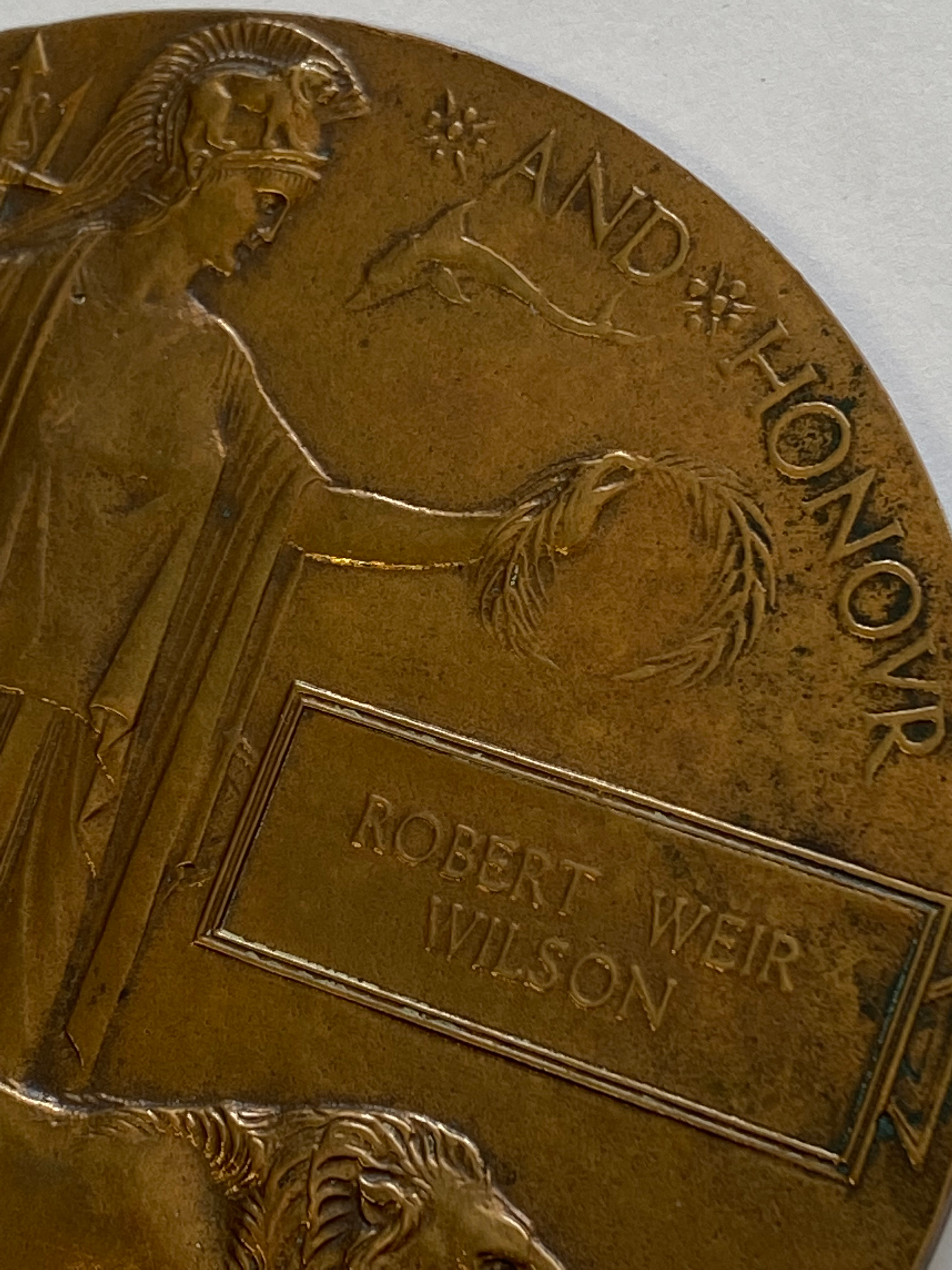 Images for 2270731. A FIRST WORLD WAR MEMORIAL PLAQUE TO ROBERT WEIR ...