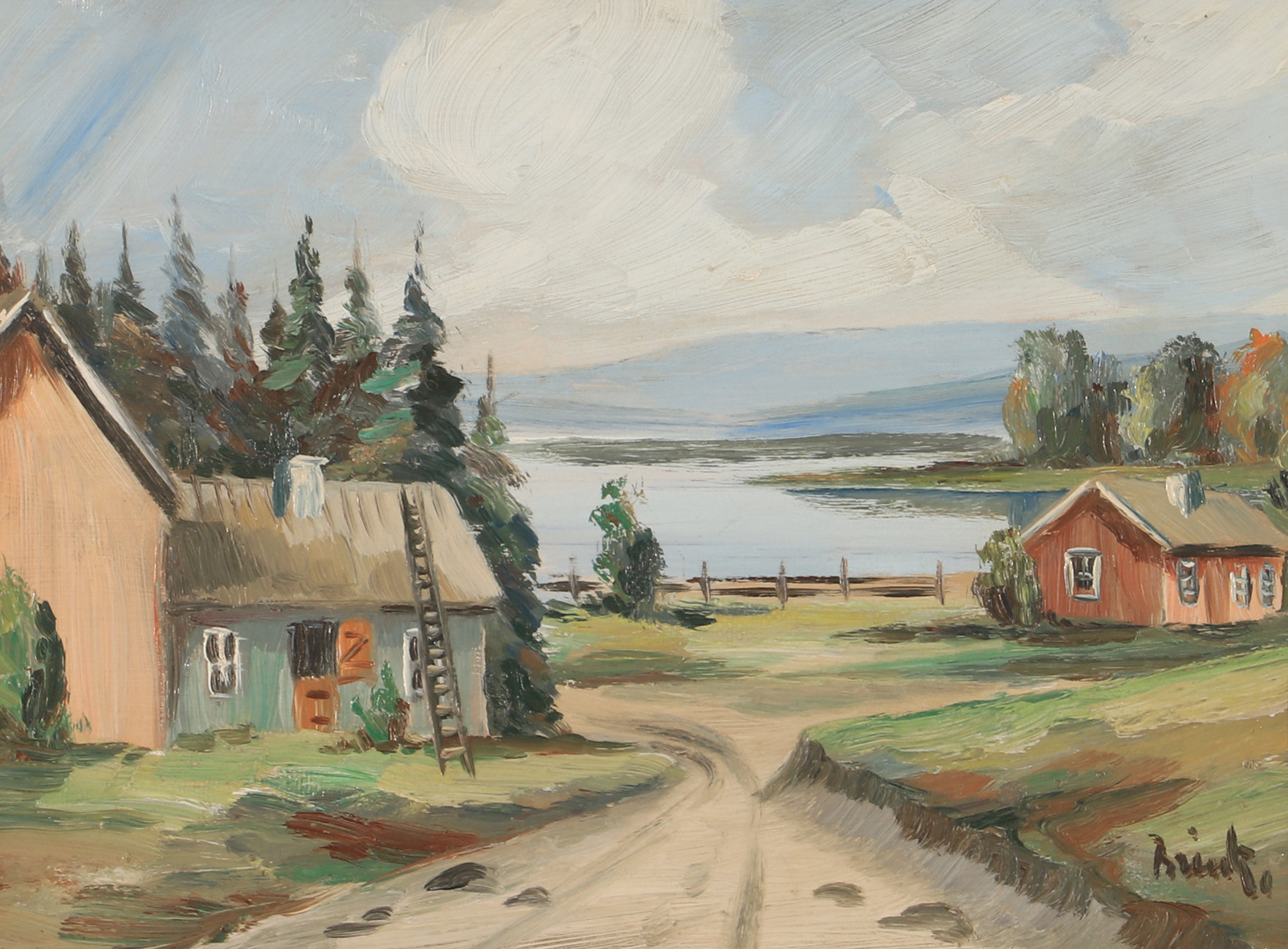Images for 2270977. OIDENTIFIERAD KONSTNÄR. Seascape with houses, oil ...