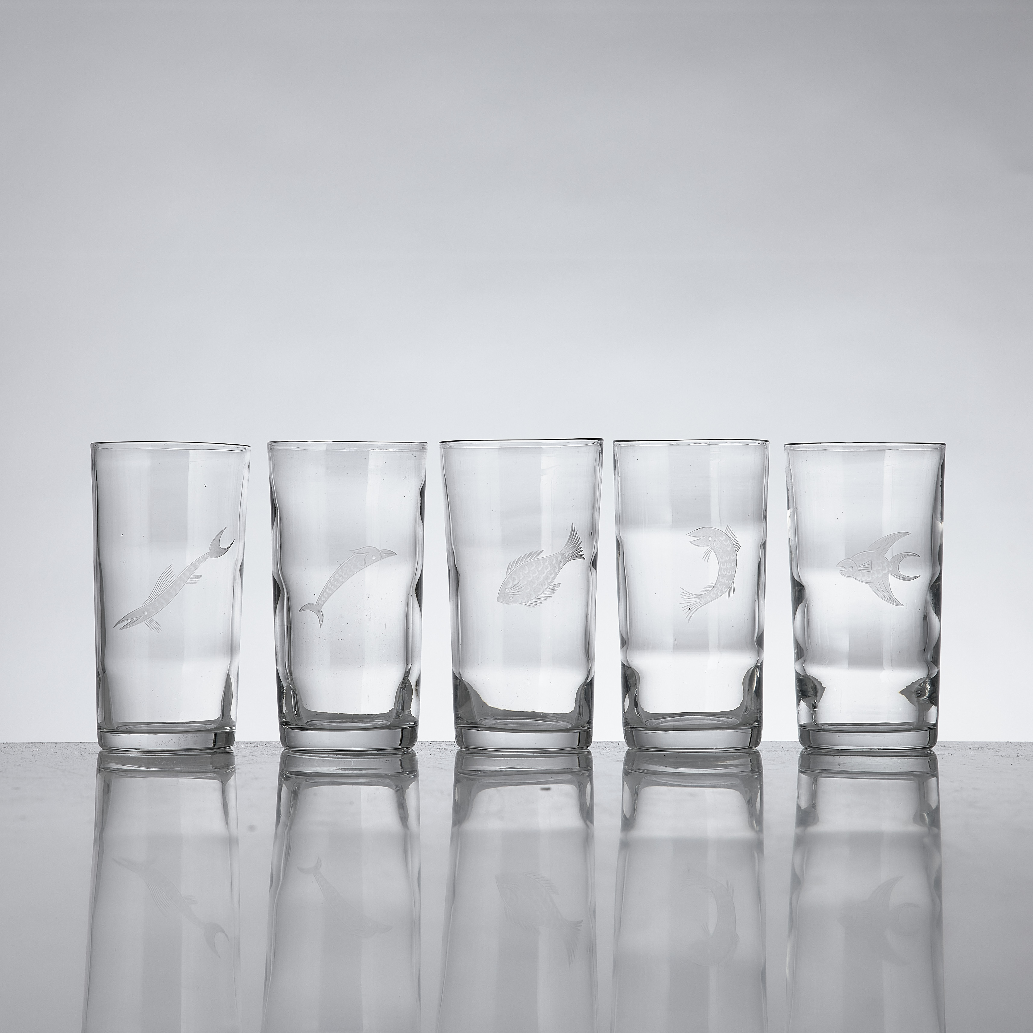 Images for 2274689. ELIS BERGH, grog glass, 11 pcs., Optically blown ...