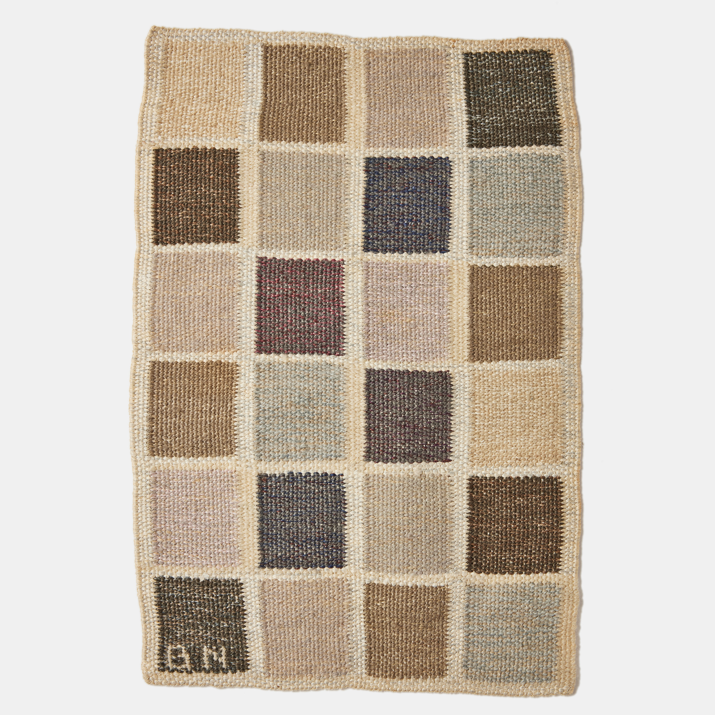 Images for 2279611. BARBRO NILSSON. Woven, squares, signed BN, pick-up ...