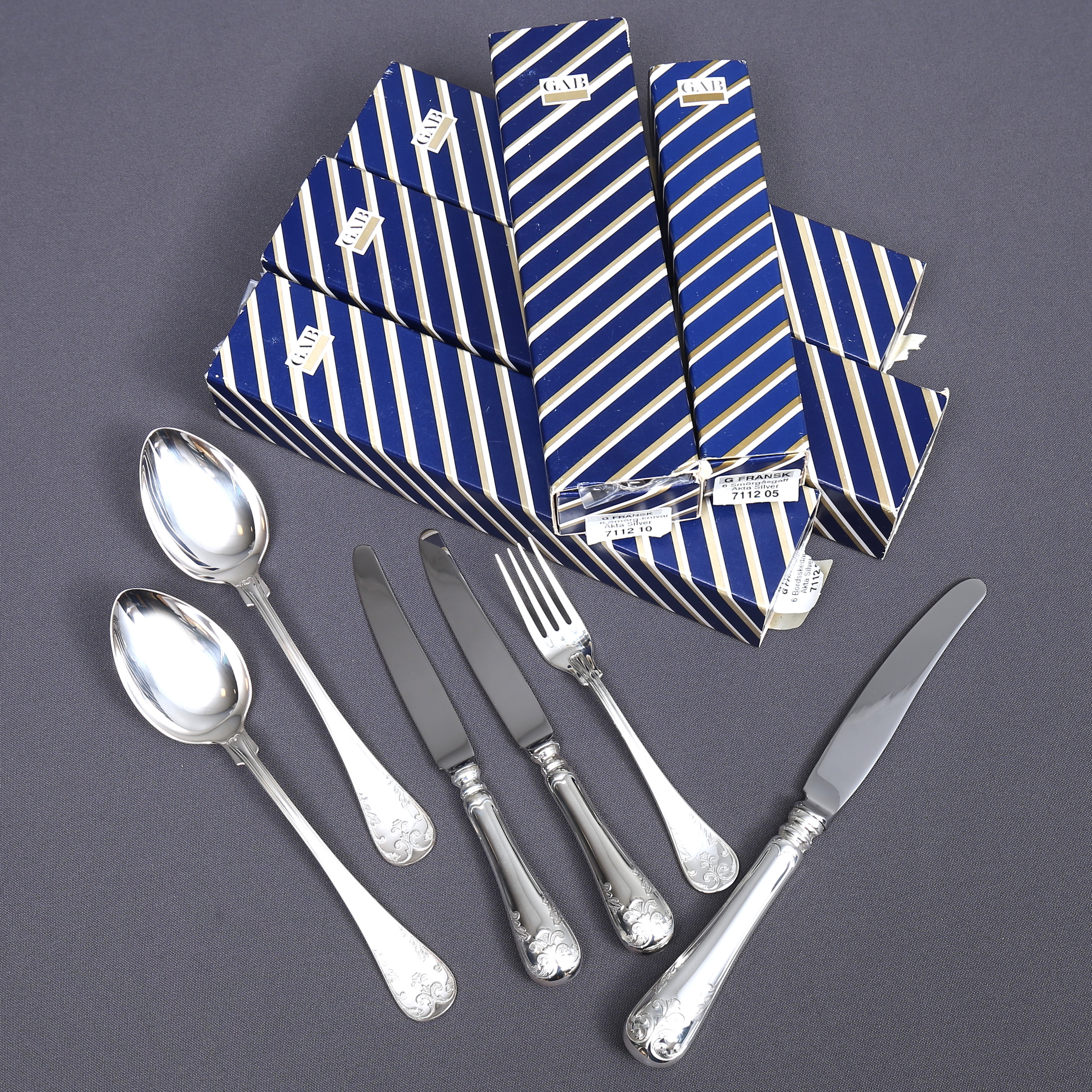 Images for 2281158. CUTLERY, 30 pieces, silver, "Old French", GAB ...