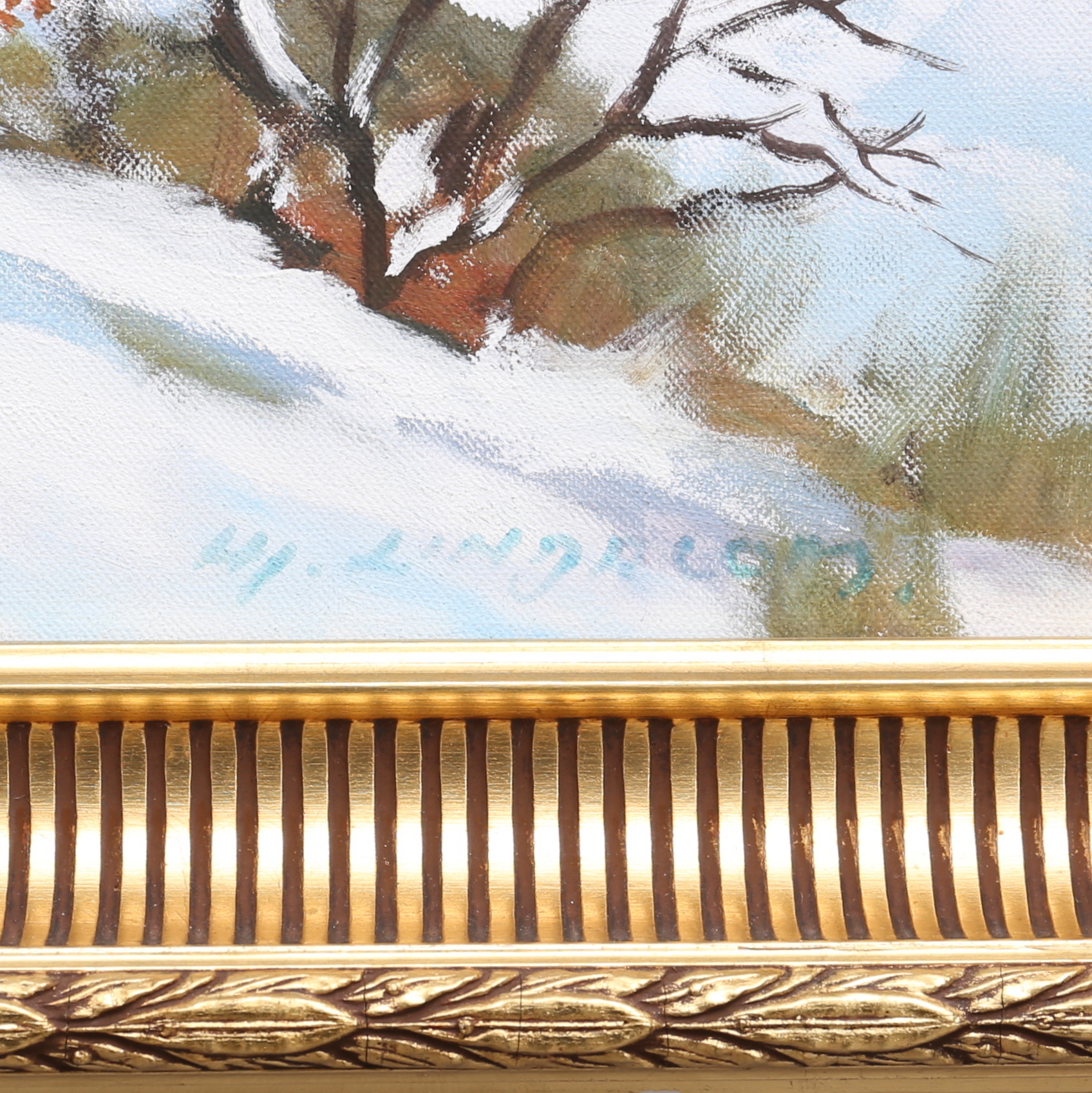 Images for 2282936. HJALMAR LINDBLOM. Oil on canvas, winter landscape ...