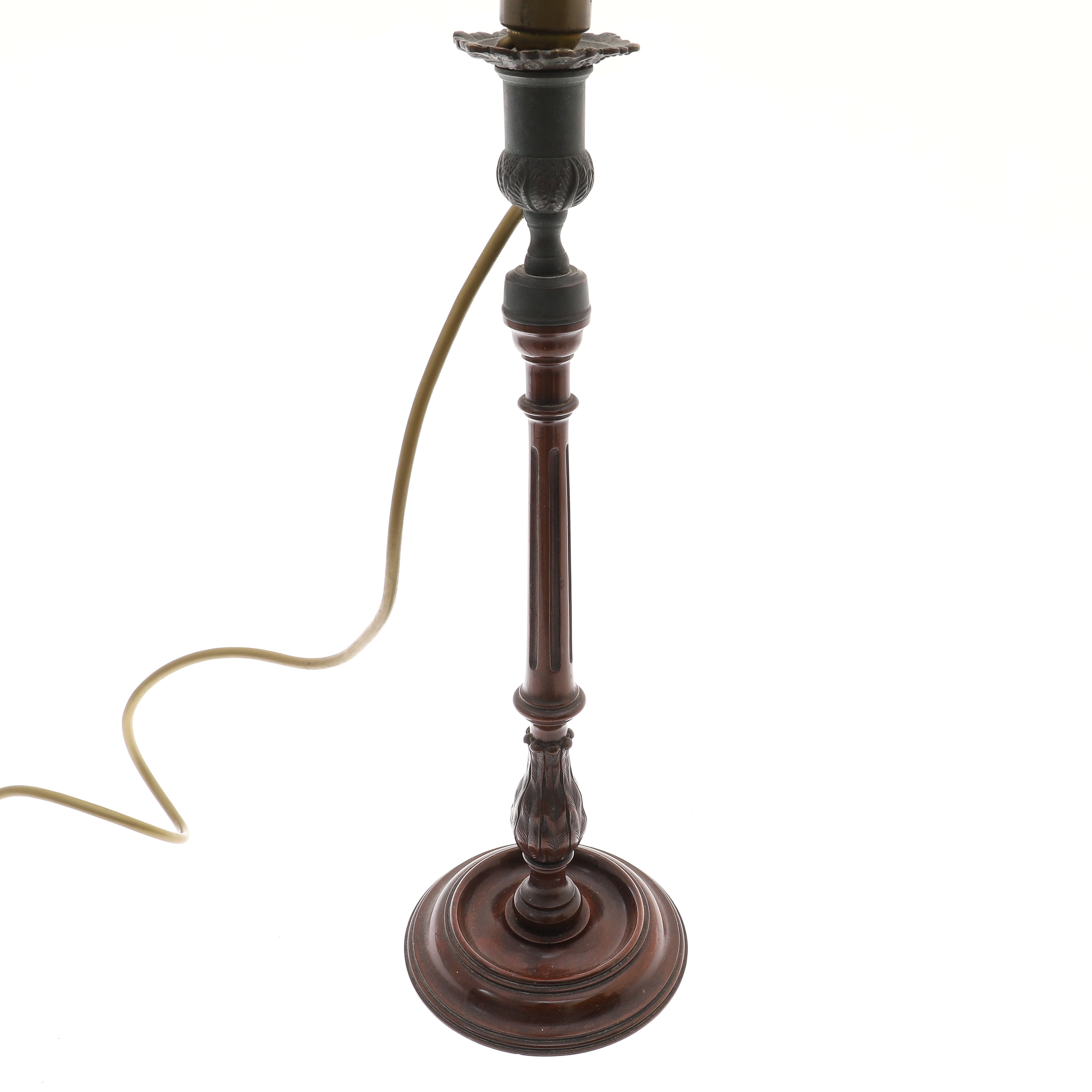 Images for 2285184. A GEORGE III STYLE MAHOGANY CANDLESTICK ADAPTED AS ...