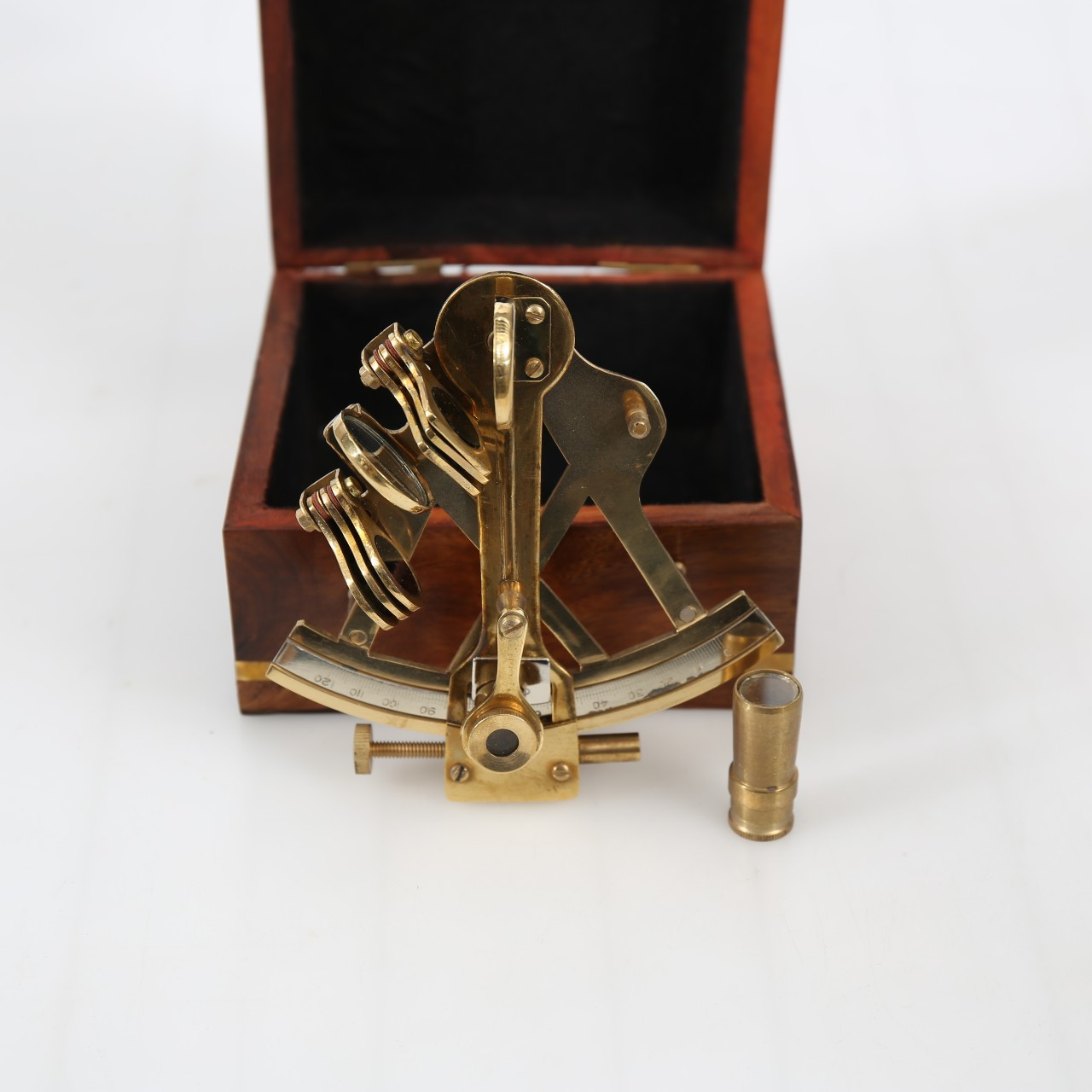 Images for 2287497. SEXTANT WITH BOX, brass and wood, 2000s. - Auctionet
