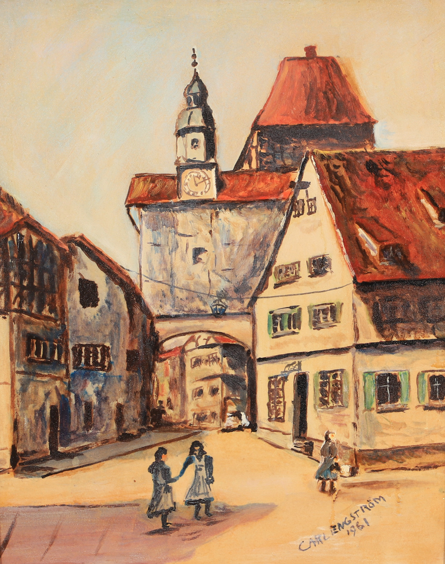 Images for 2287859. CARL ENGSTRÖM. Cityscape, oil on Board, signed 1961 ...