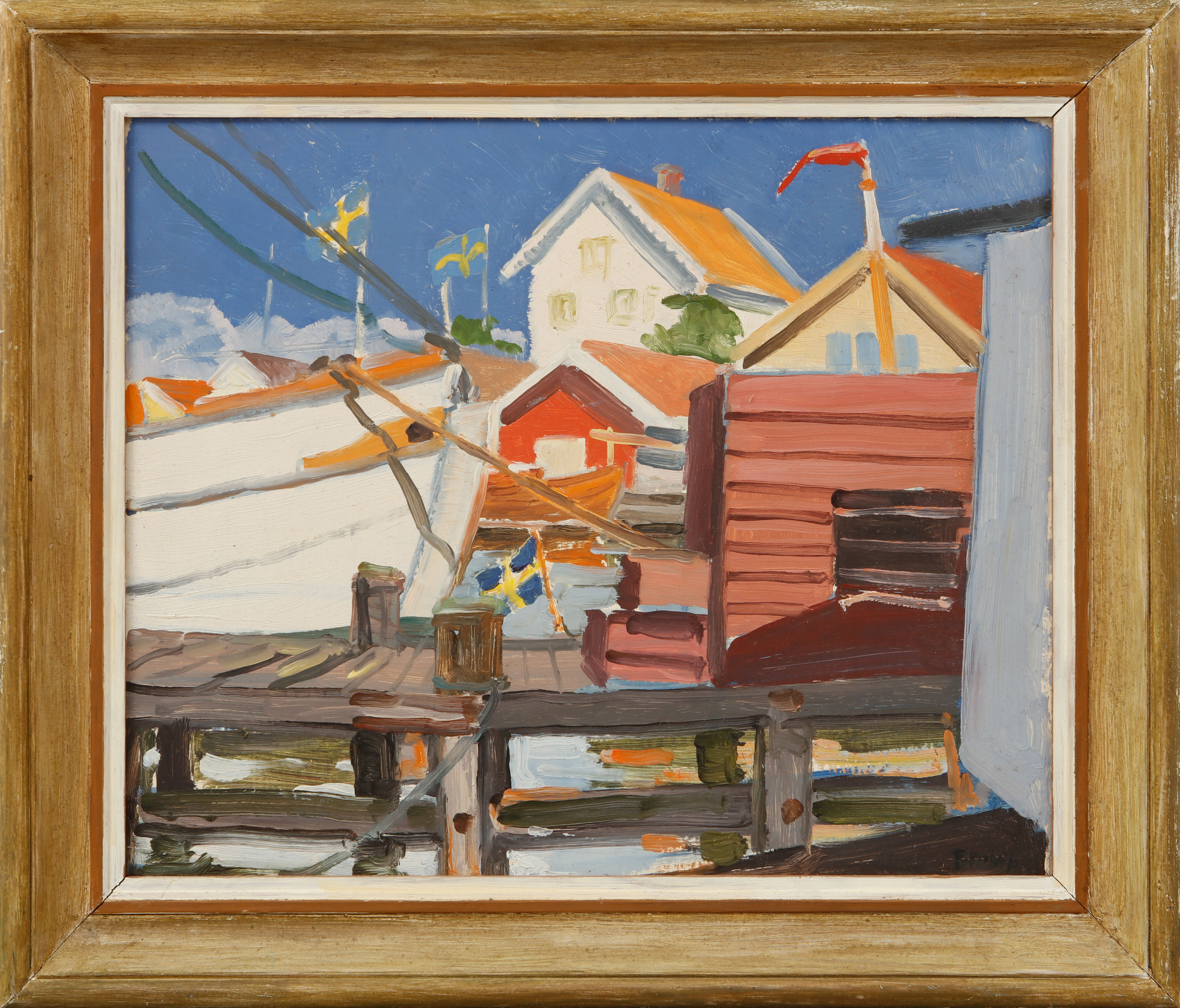 Images for 2288726. ÅKE BROVIK. At the pier, oil on Board, signed ...