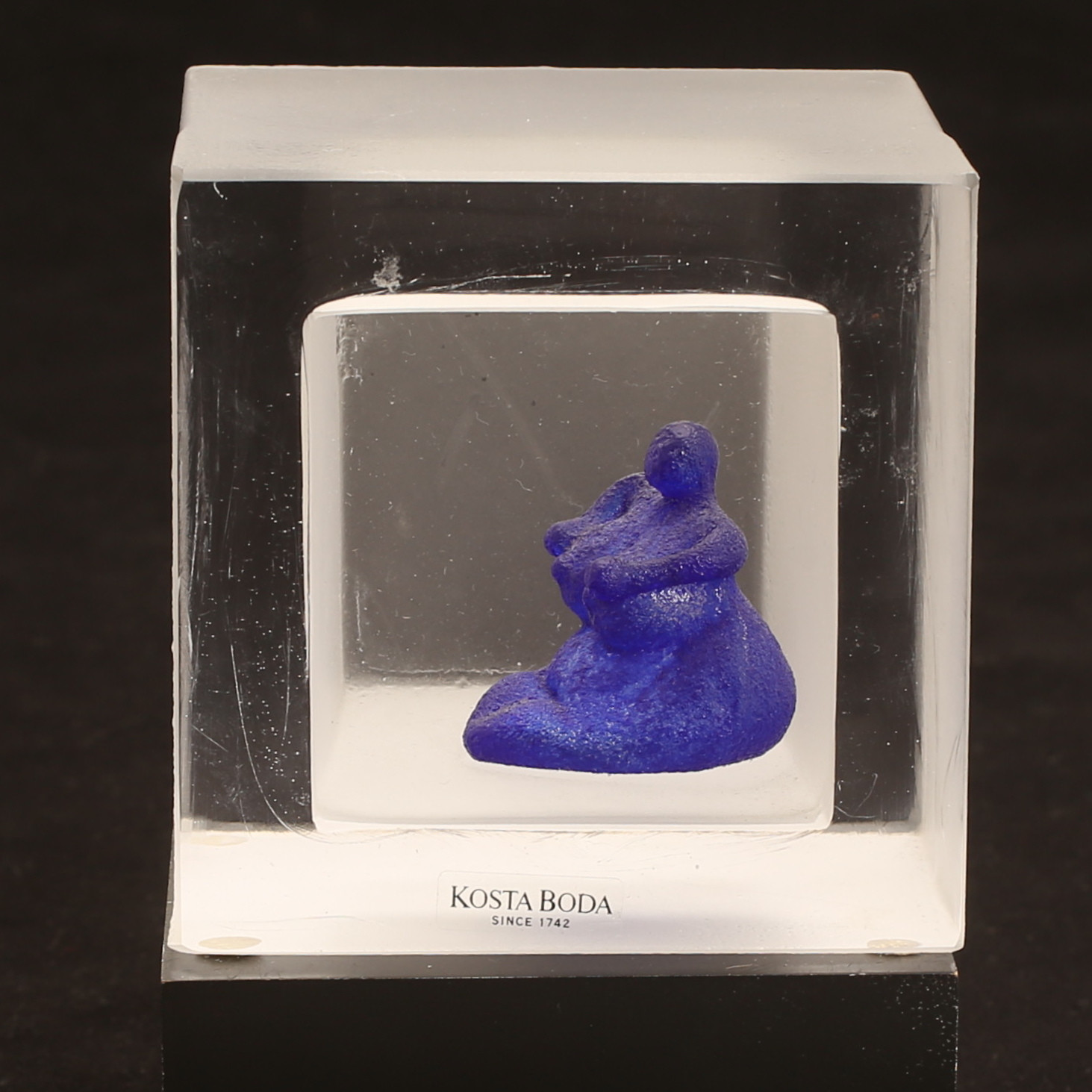 Bilder för 2289079. KJELL ENGMAN. Skulptur, "Blå Folket", Kosta Boda ...