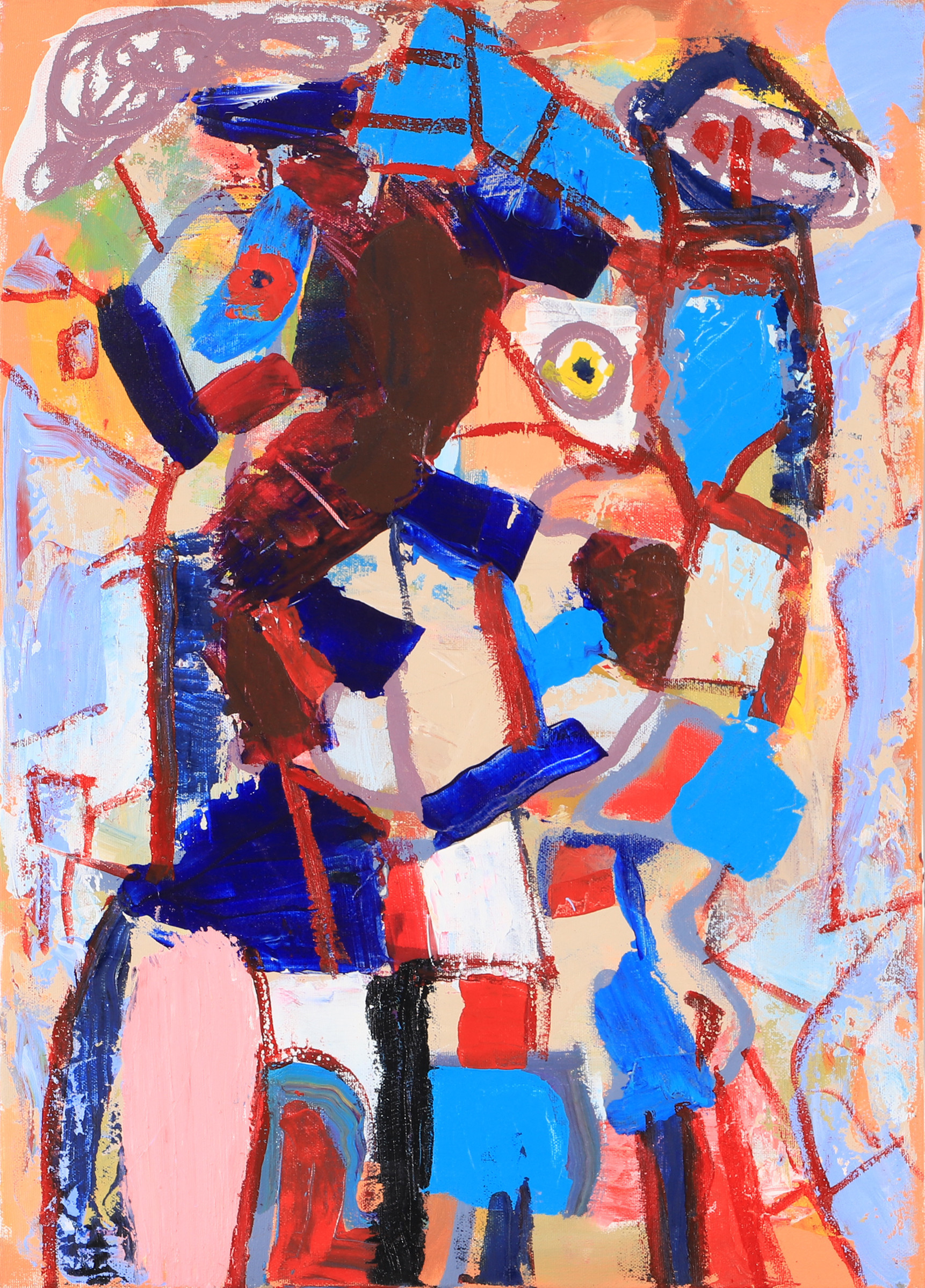 Bilder för 2290017. IMRE ANTONYI. Figurer, olja på duk, osignerad ...