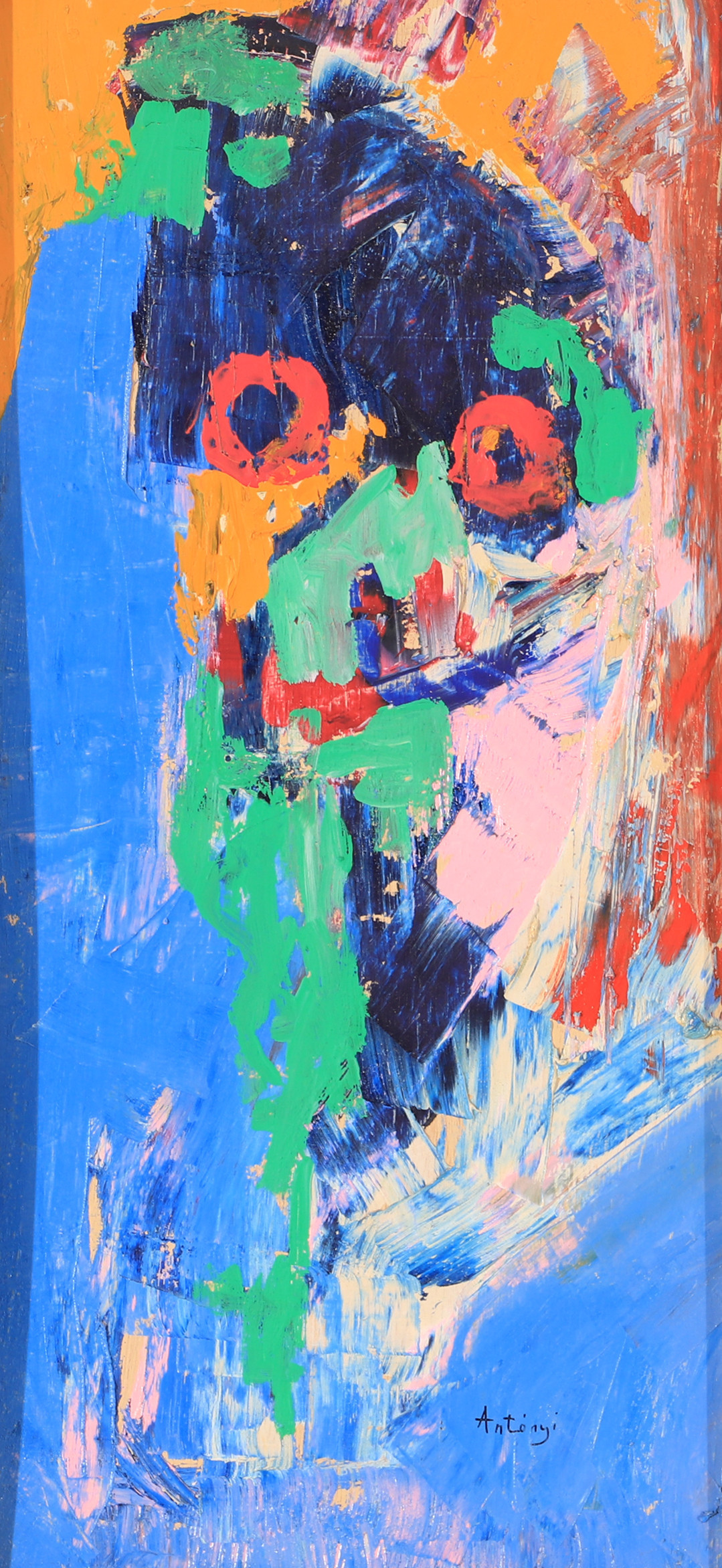 Bilder för 2290017. IMRE ANTONYI. Figurer, olja på duk, osignerad ...