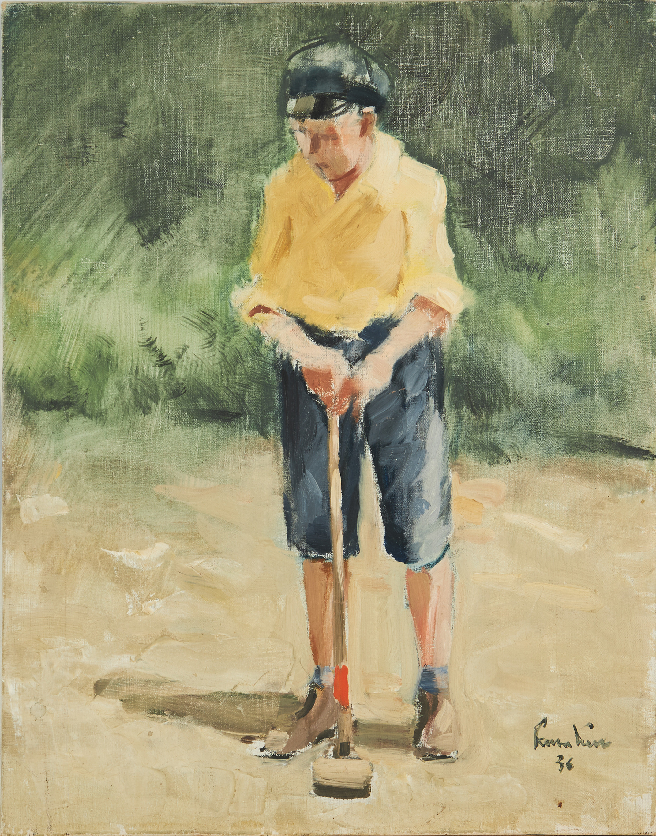 Images for 2292432. AKKE KUMLIEN (1884-1949). Boy playing croquet ...