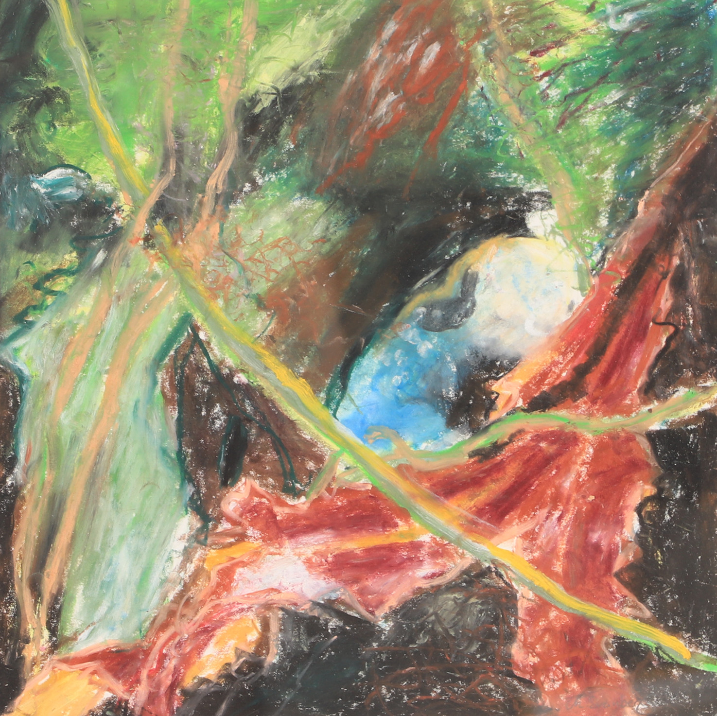 Images for 2298379. CHRISTER SVANBERG. "Neptune's garden I", oil pastel ...