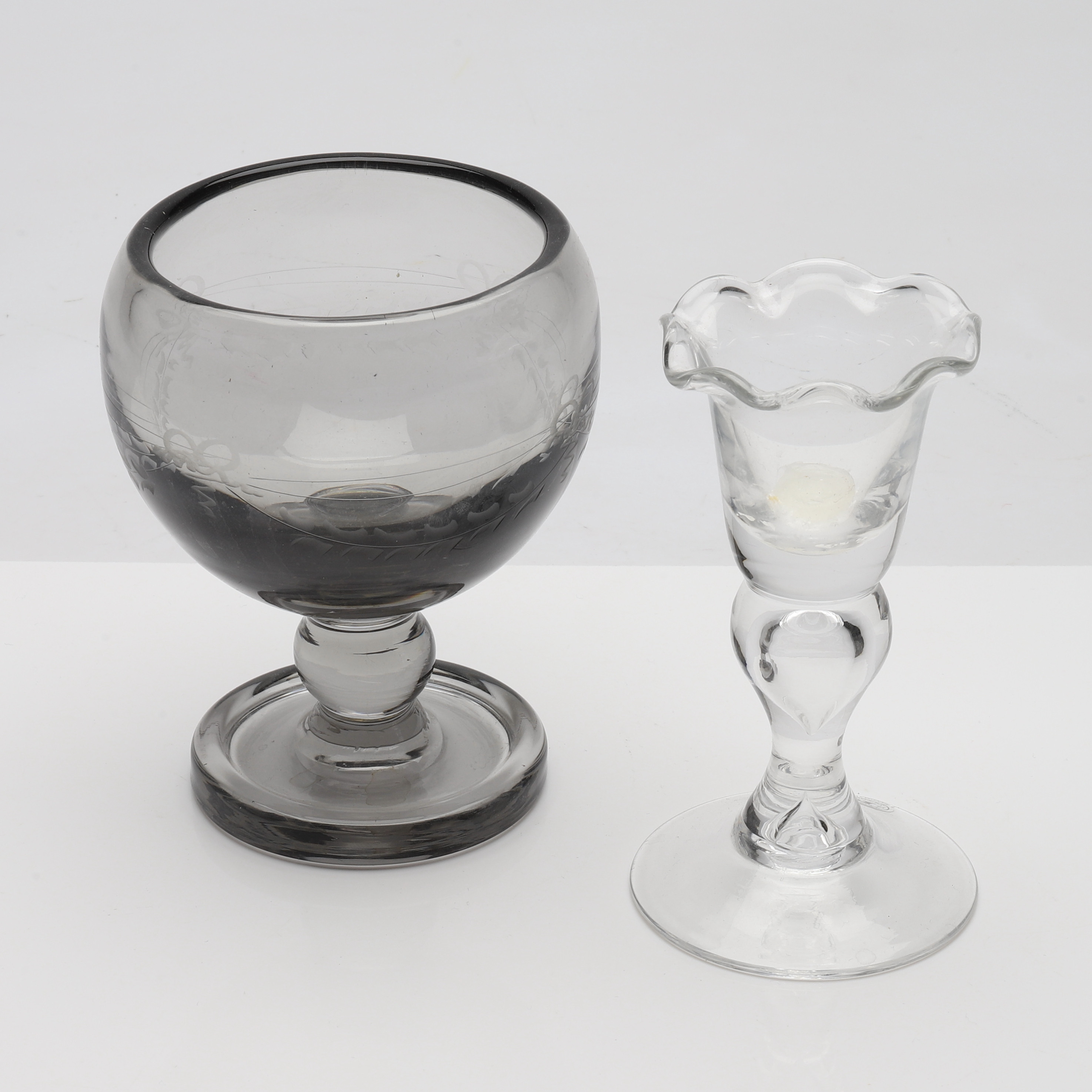 Images for 2310262. CUP and CANDLESTICK, glass, including "Antique ...