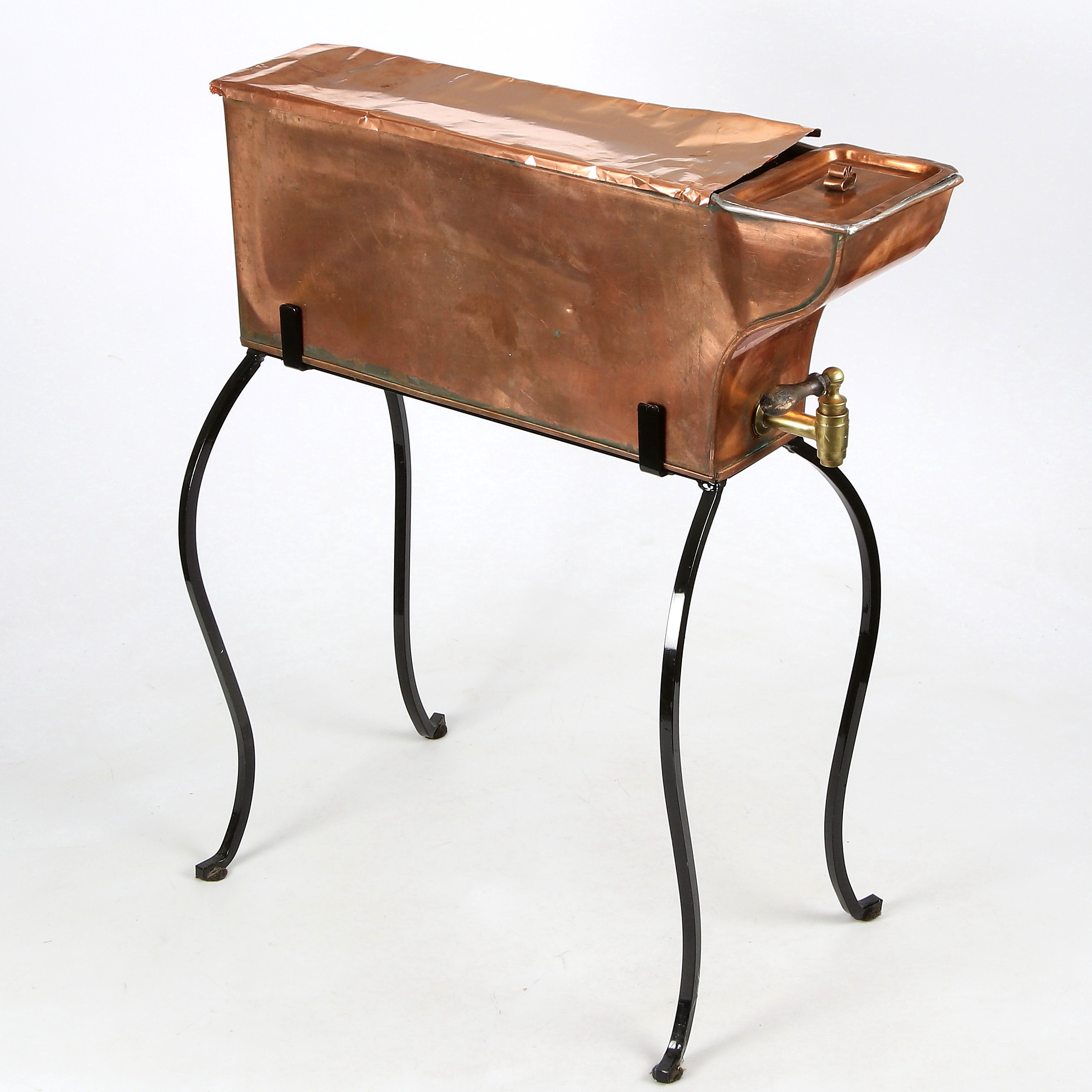 Images for 2310582. HOT WATER CONTAINER, copper on metal legs, turn of ...