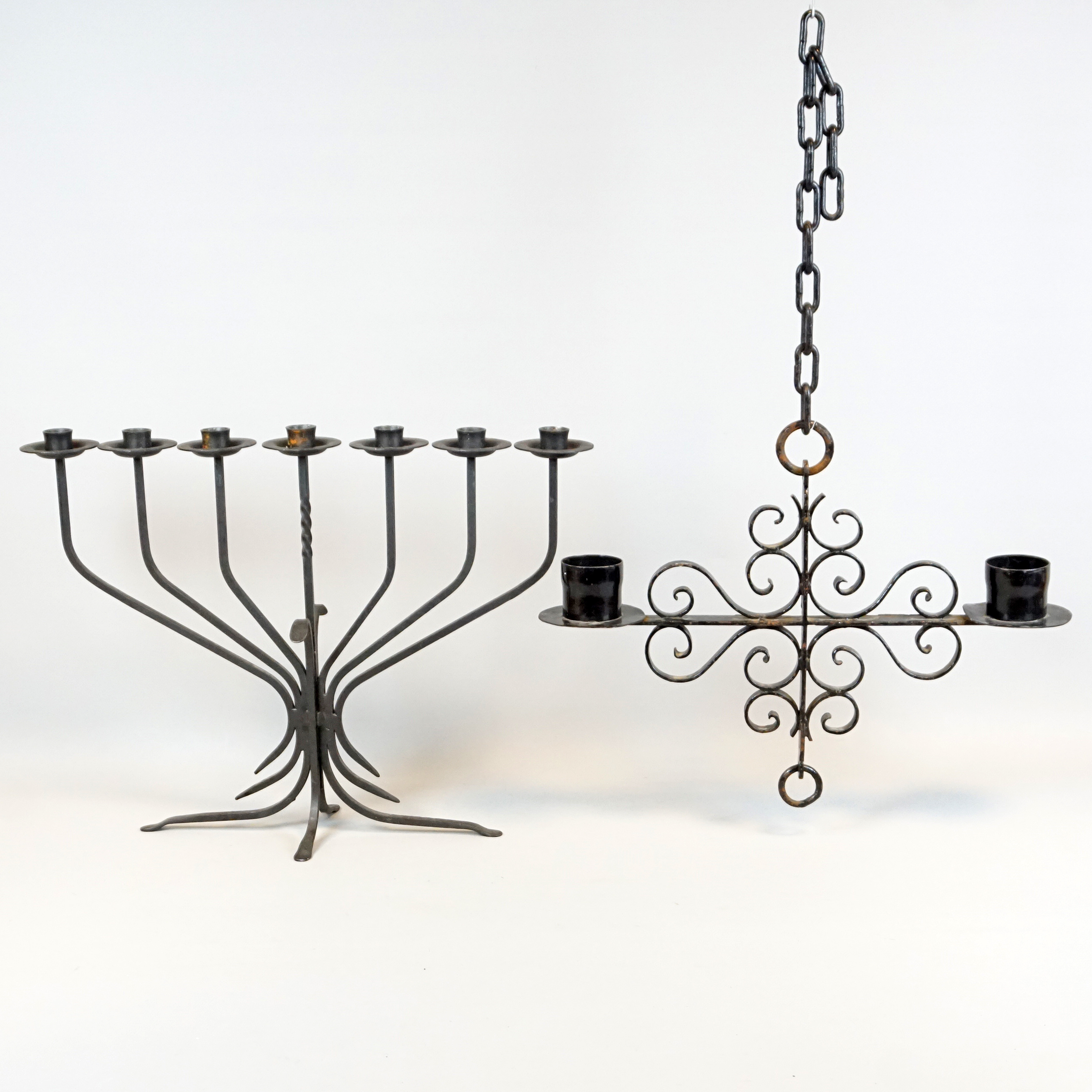 Images for 2314804. CANDELABS, wrought iron and metal CEILING CANDLES ...