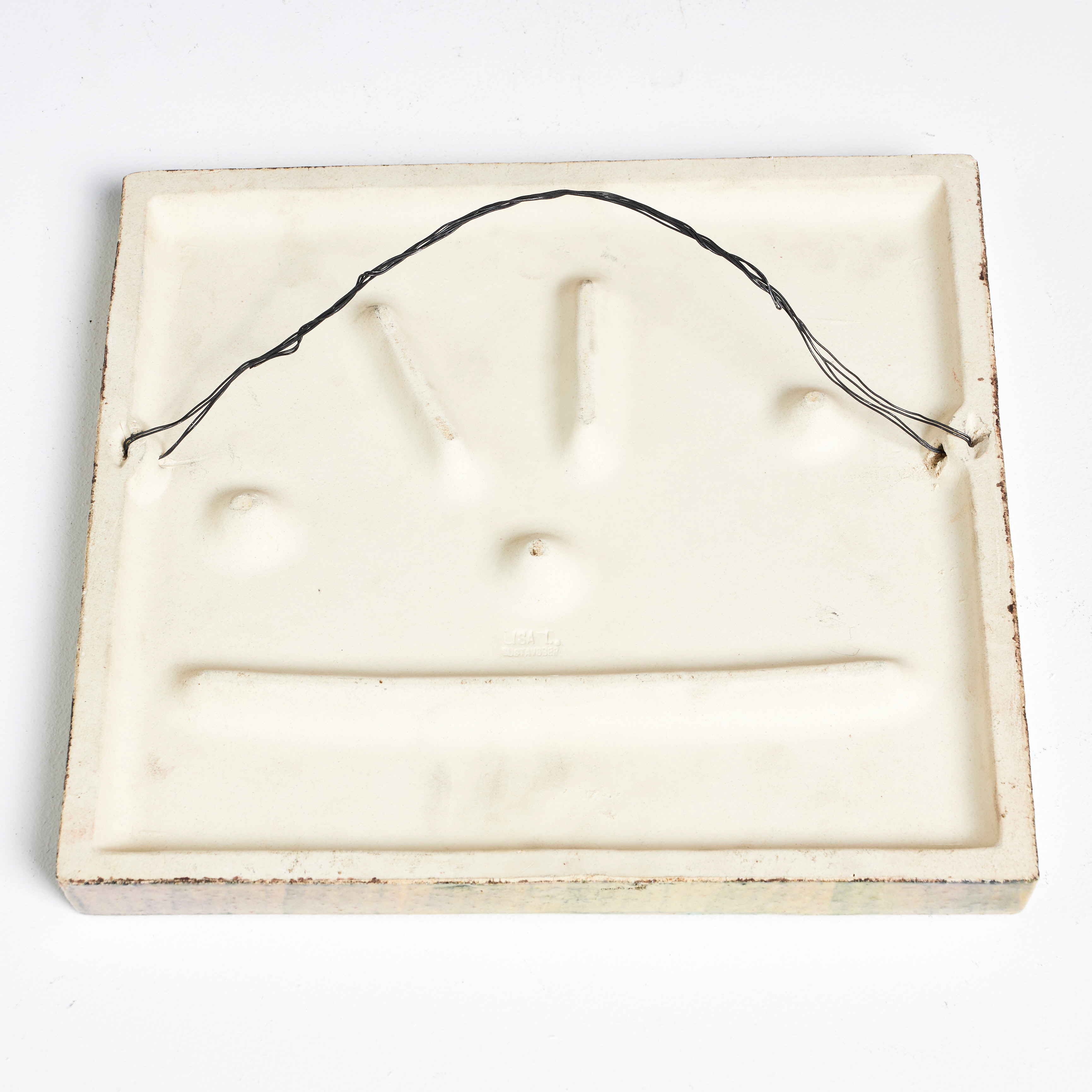Images for 2316371. LISA LARSON. plaque, stoneware, decoration of bird ...