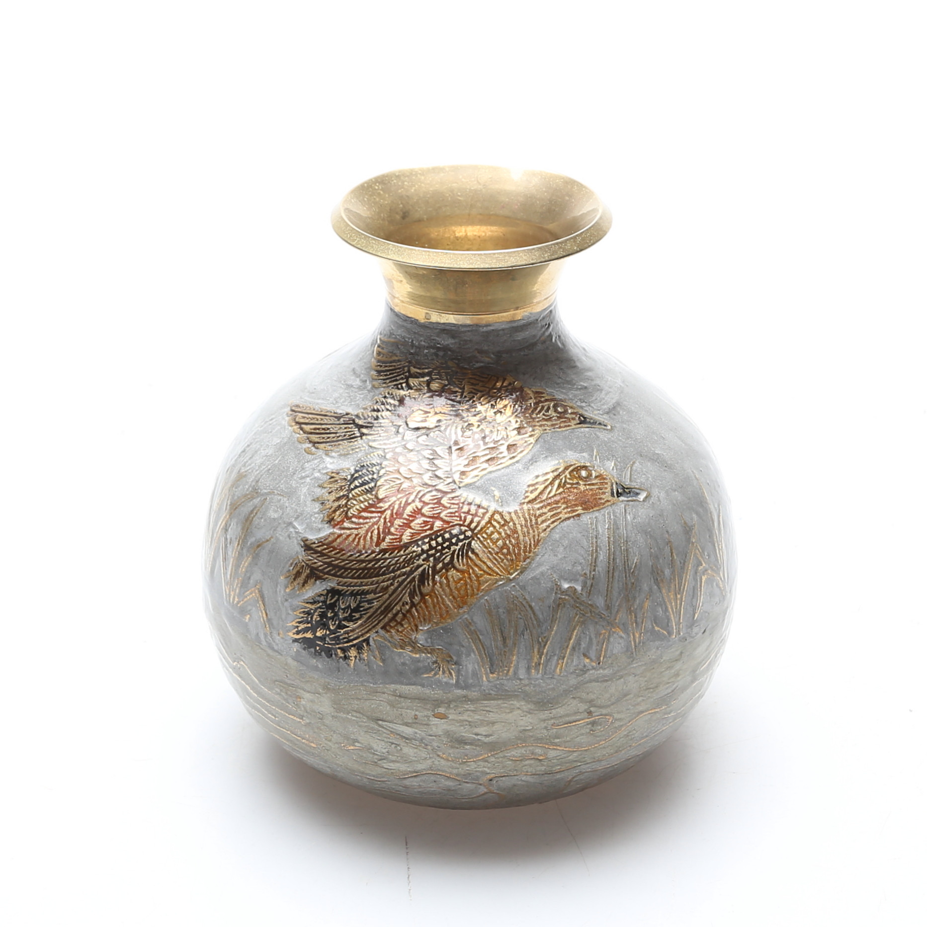 Images for 2316997. CANDLEHOLDER and VASE, metal, 20th century. - Auctionet