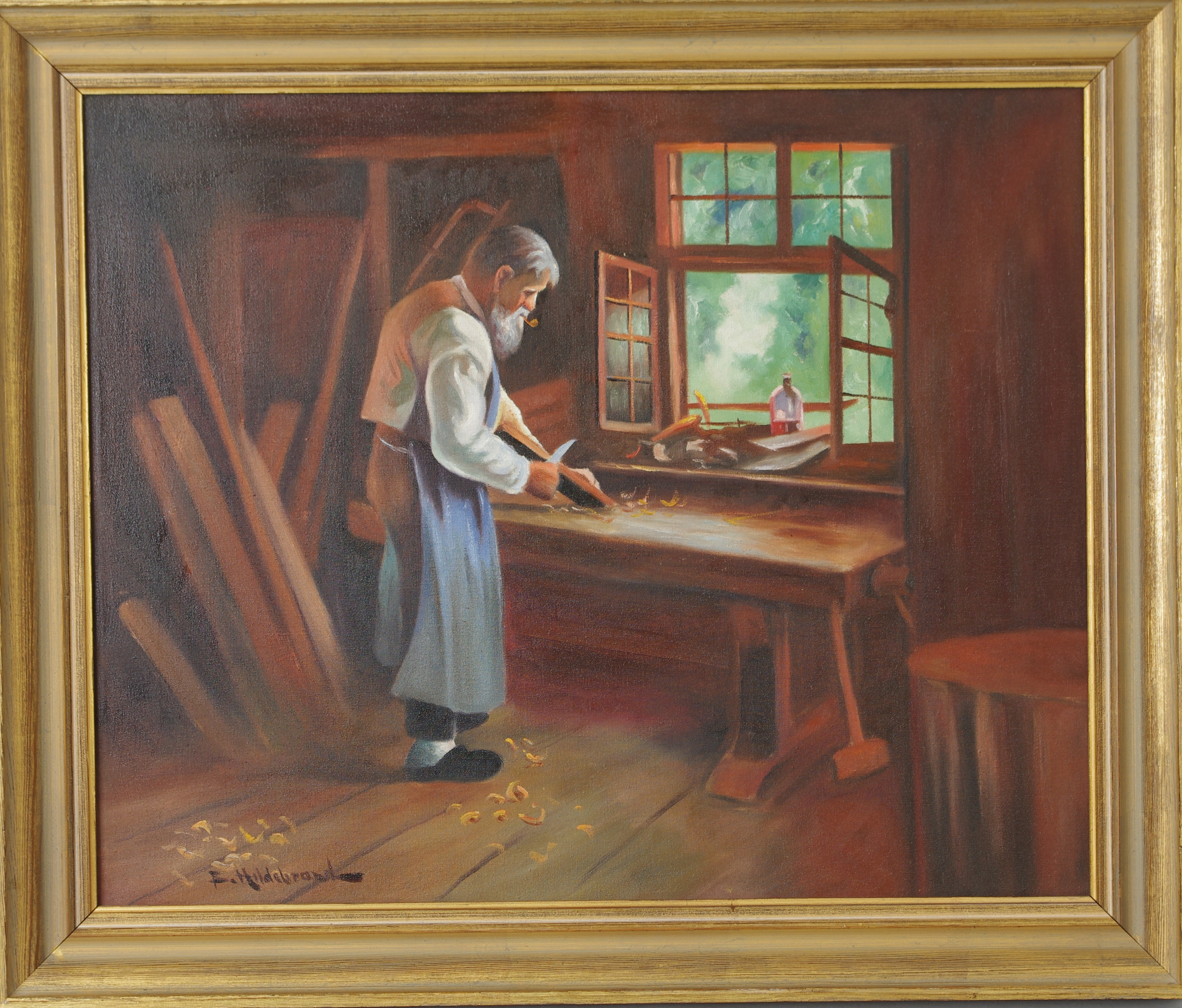 Images for 231979. OIDENTIFIERAD KONSTNÄR. Carpenter, oil on canvas ...