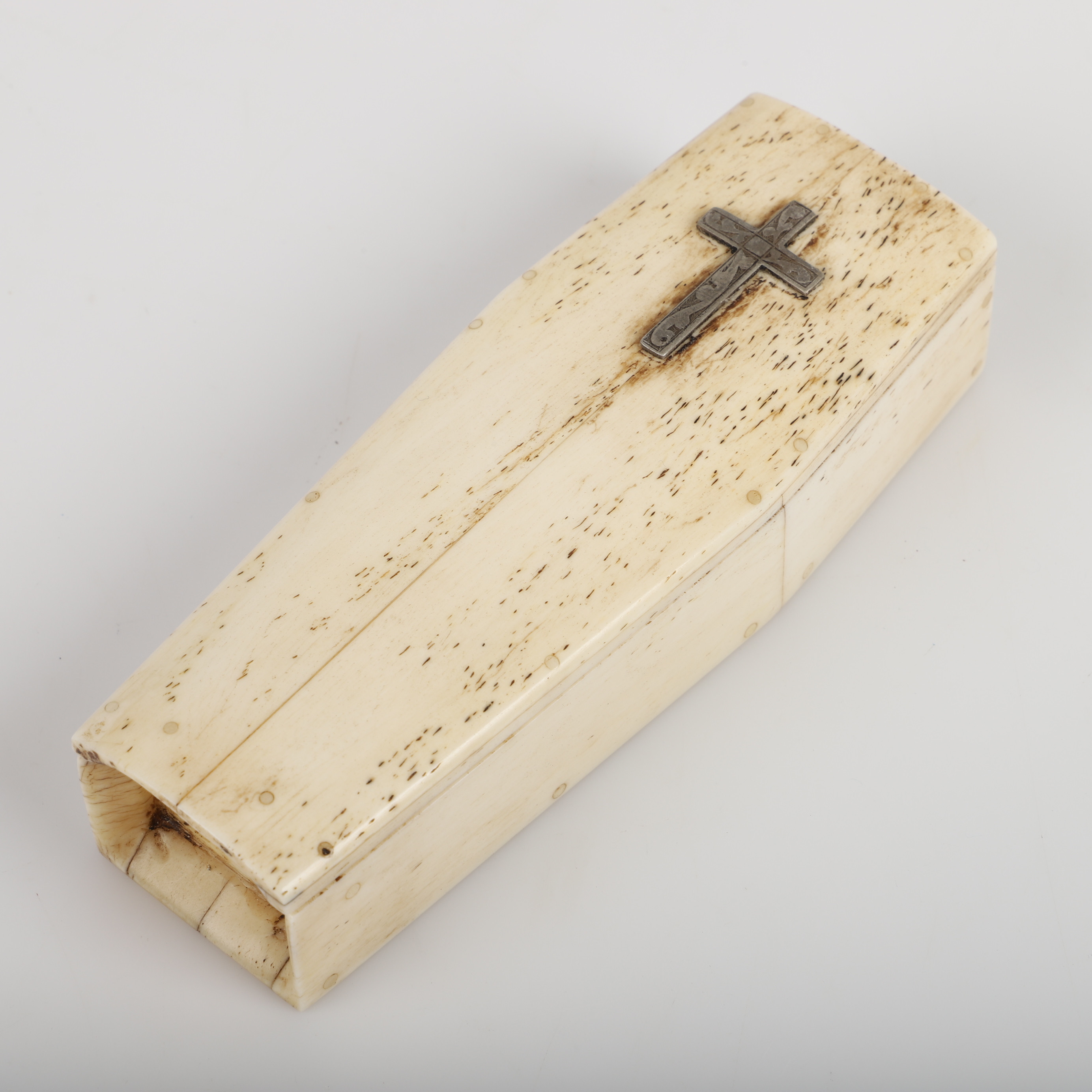 Images for 2320255. BOX, sarcophagus format containing skeleton, cut ...