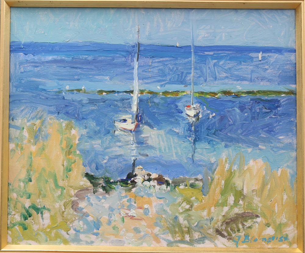 Images for 2320737. BLOMQVIST INGE. Oil on canvas, Boats at sea, signed ...
