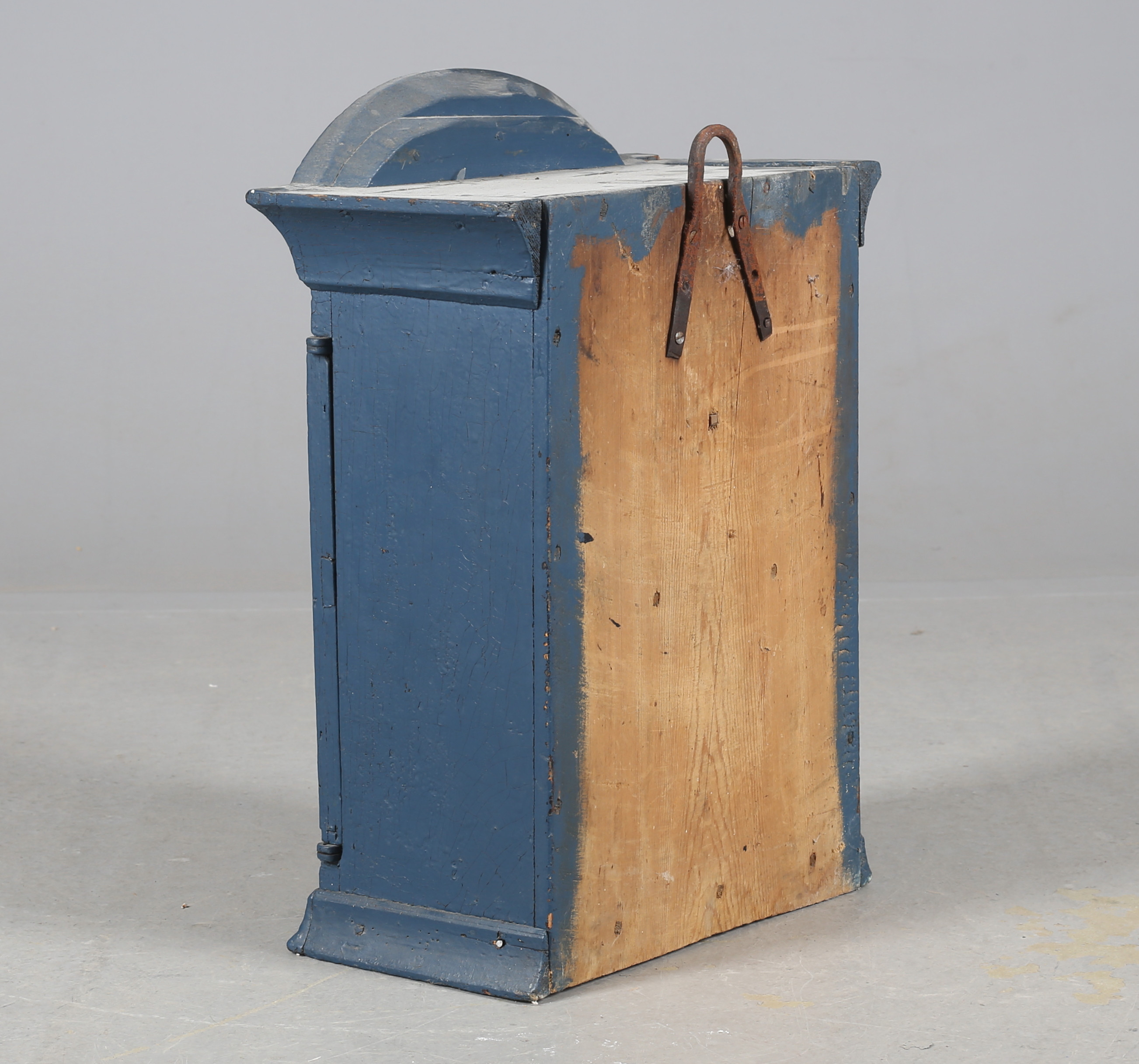 Images for 2321412. PENDING CABINET, painted blue, a door with a shelf ...