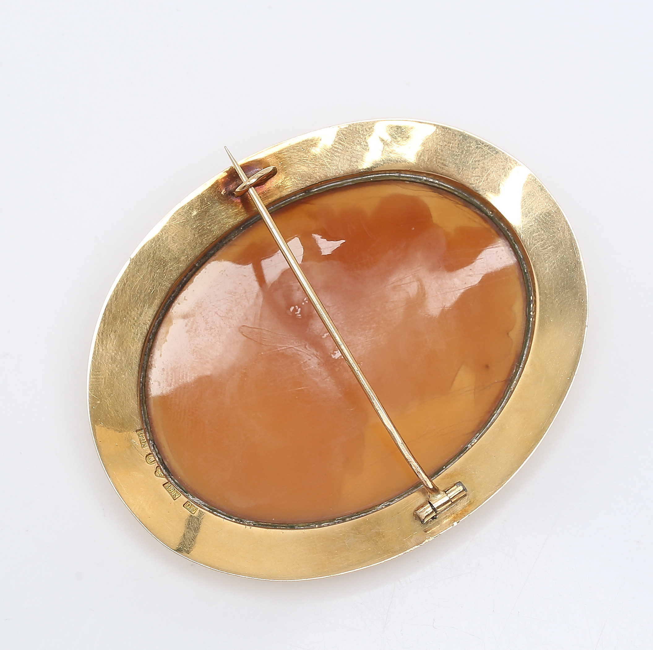 Images for 2343084. BROOCH, 18k gold with seashell cameo, indistinct ...
