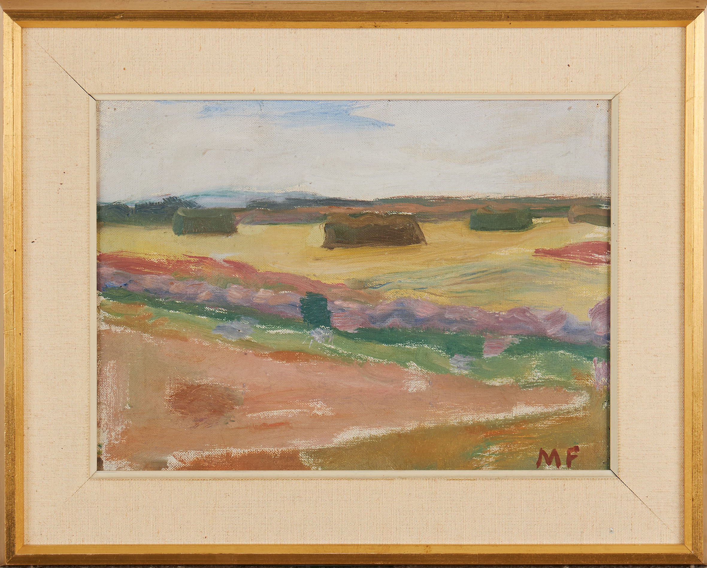 2343828. MOLLIE FAUSTMAN. "Maisema latoineen", öljy kankaalle ...