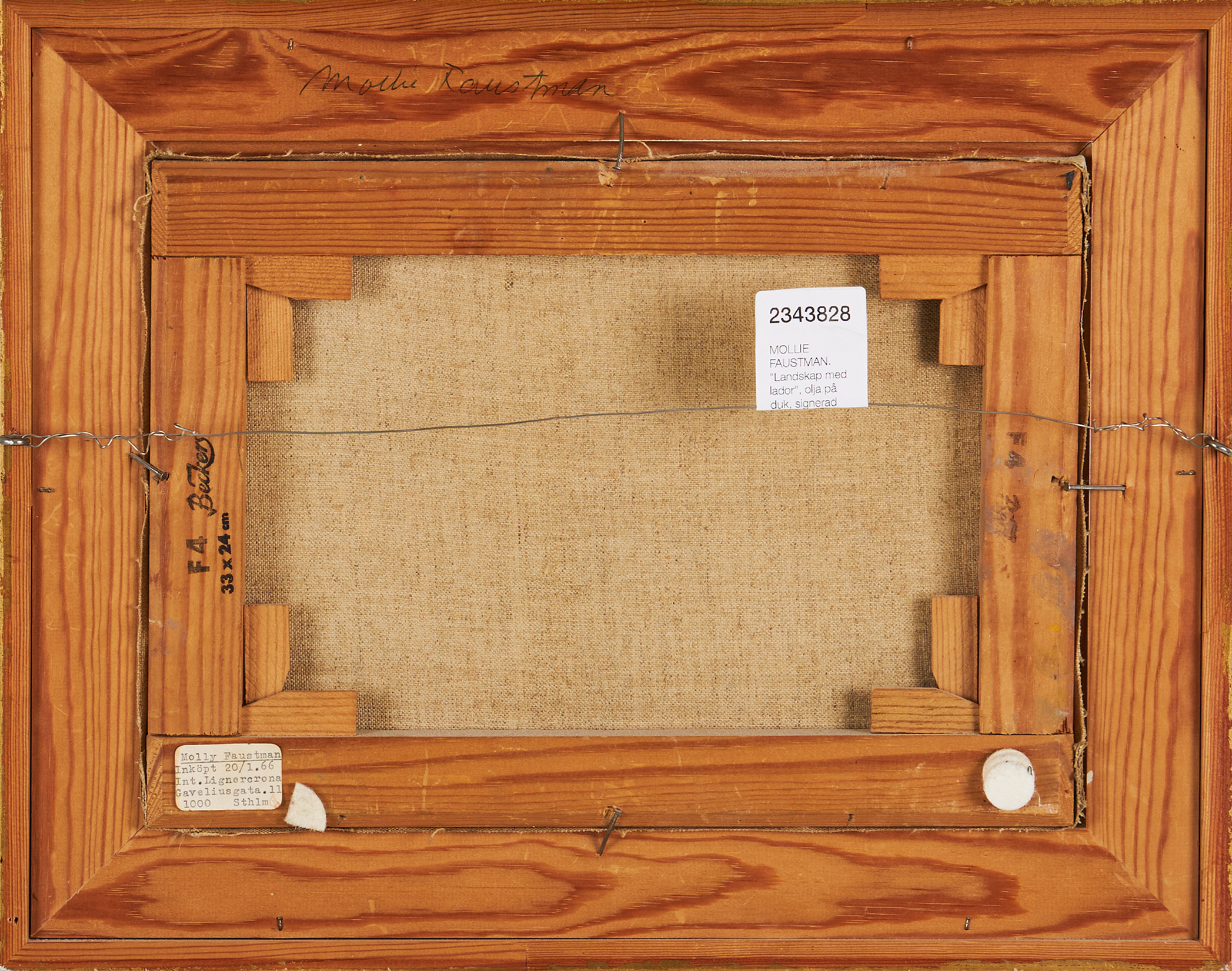 2343828. MOLLIE FAUSTMAN. "Maisema latoineen", öljy kankaalle ...
