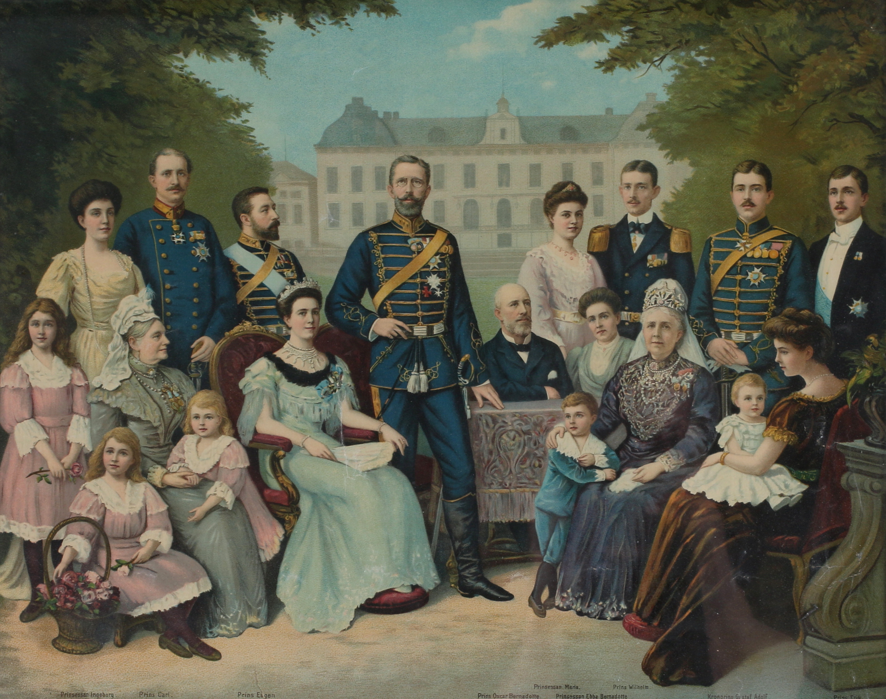 2343989. OIL PRINT, kuningas Kustaa V perheen kanssa. Ensimmäinen ...