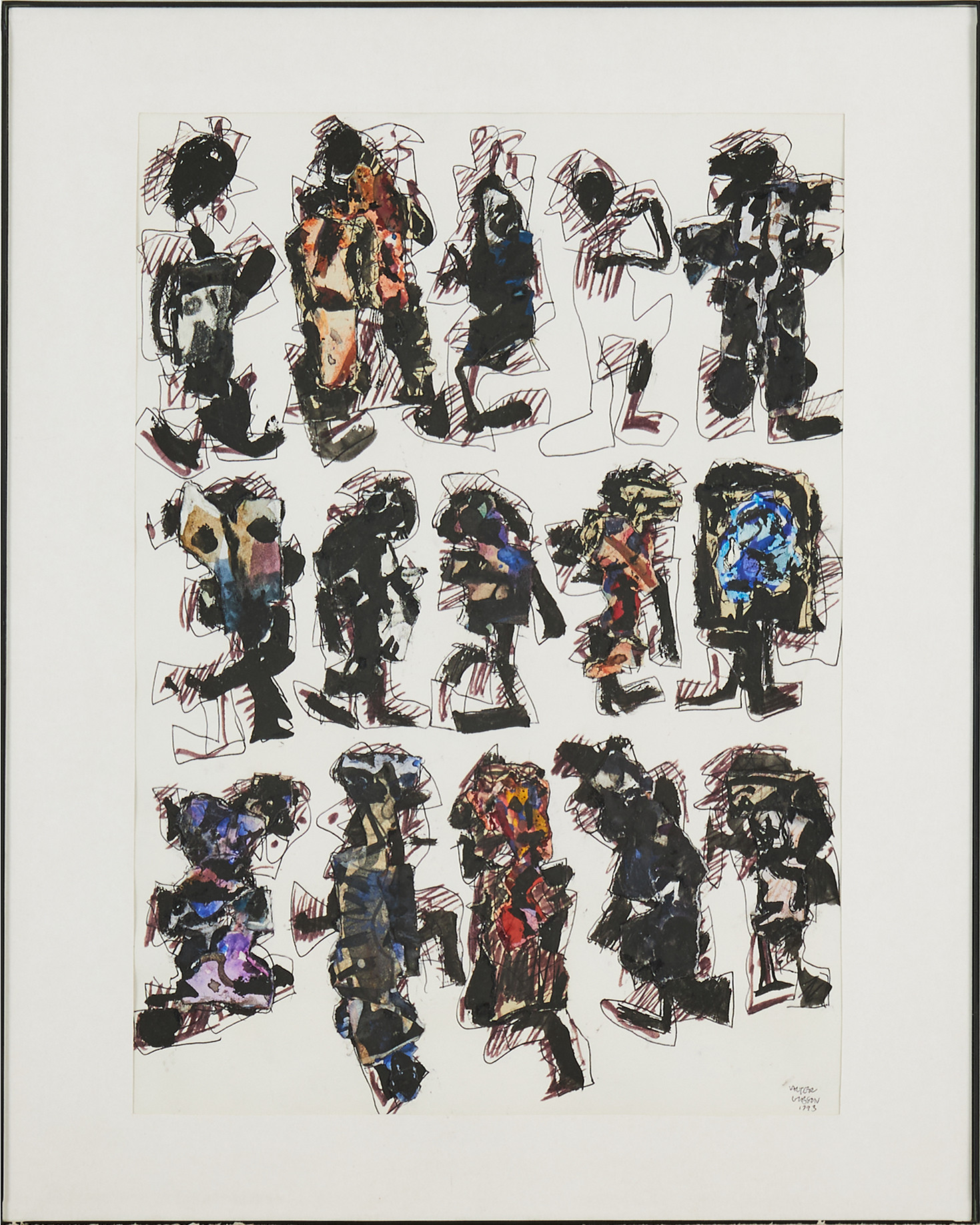 Images for 2345402. VALTER GIBSON (1928-2002). Figures, mixed media ...