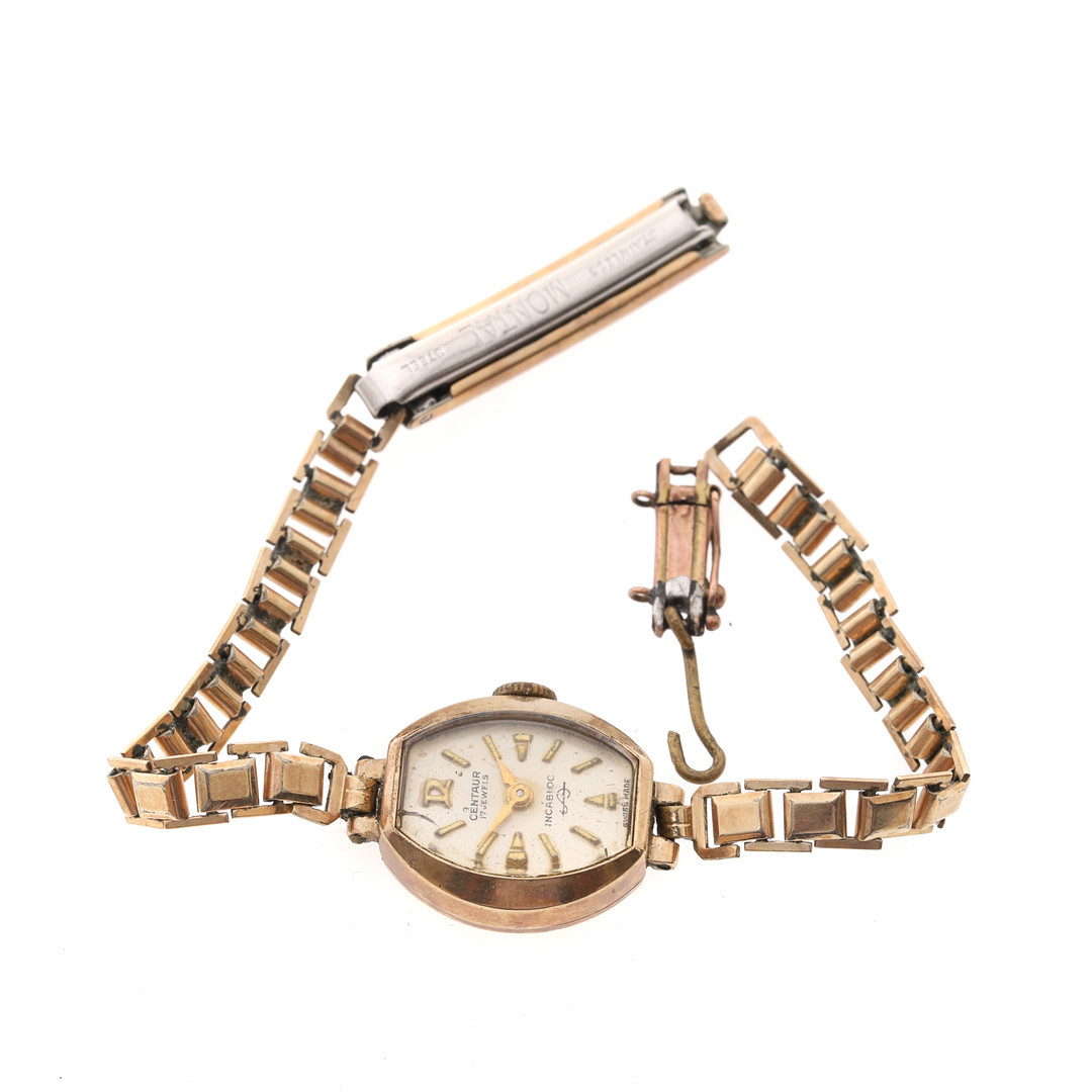 Images for 2345468. CENTAUR. A LADY'S 9CT GOLD CASED WRIST WATCH ...
