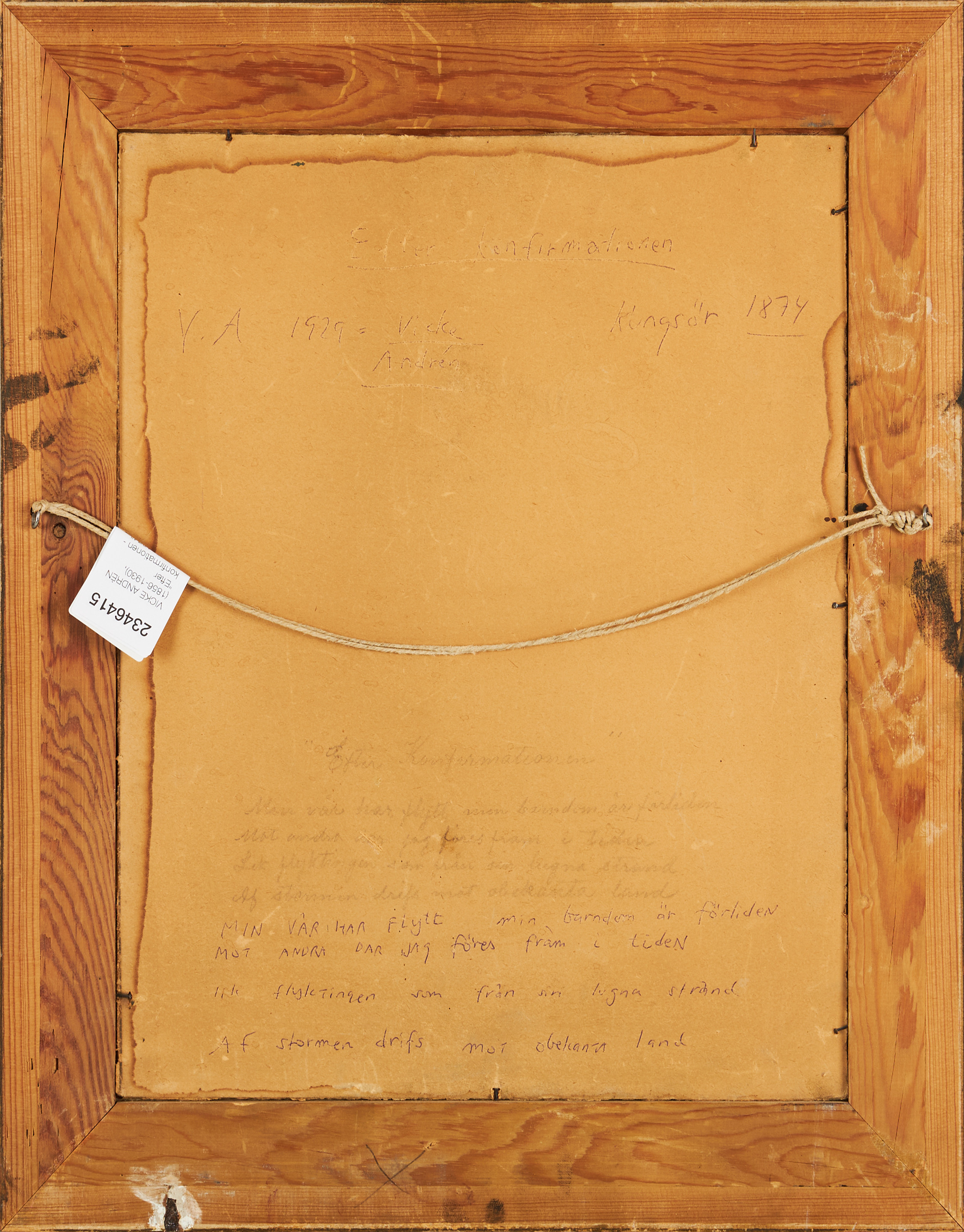 Images for 2346415. VICKE ANDRÈN (1856-1930), "After Confirmation ...