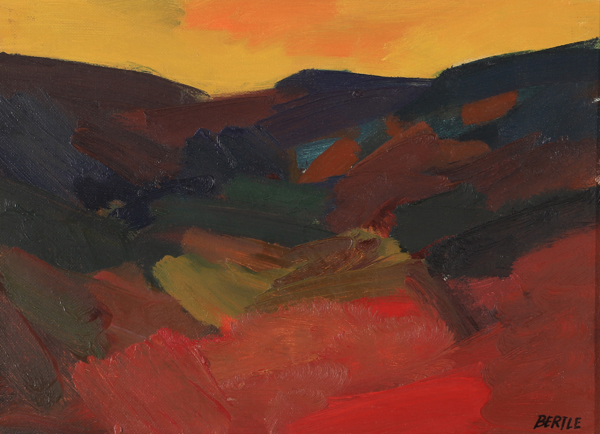 Bilder zu 2352945. LARS BERTLE. Landschaft, Öl auf Platte, signiert ...