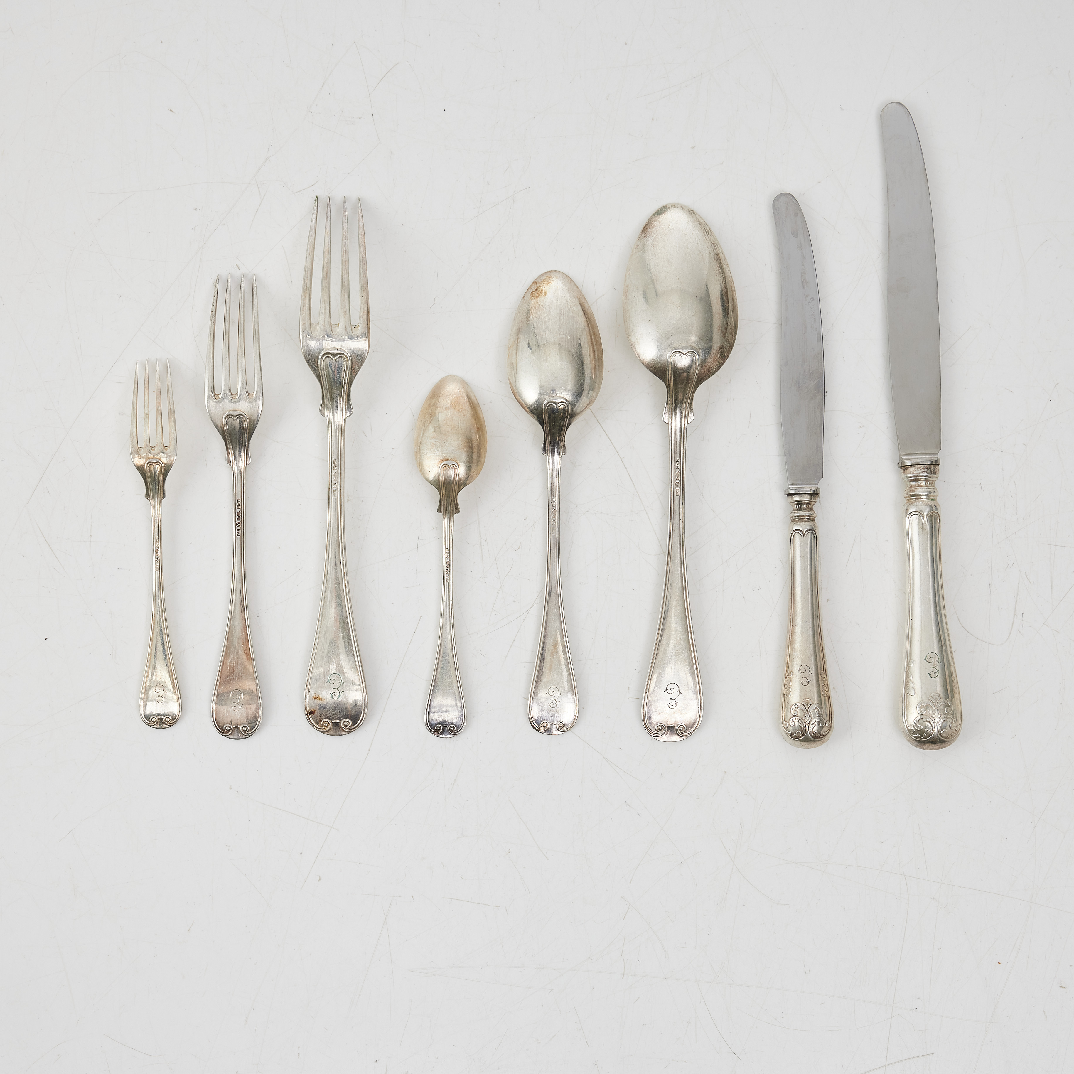 Images for 2353117. CUTLERY, silver, 109 pieces, model "Old French ...