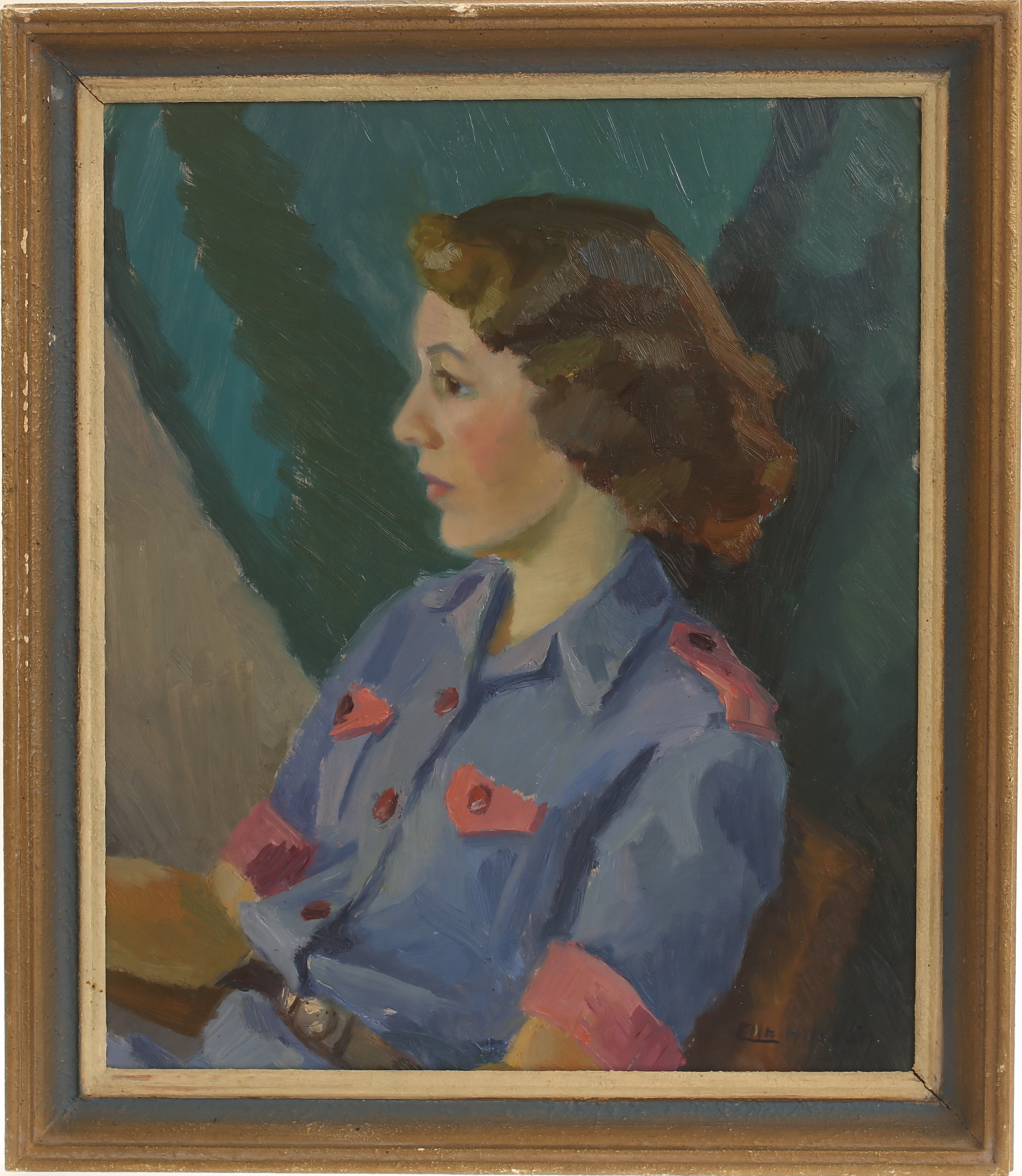 ELLA NILSSON. Olja på pannå, signerad. Konst - Måleri - Auctionet