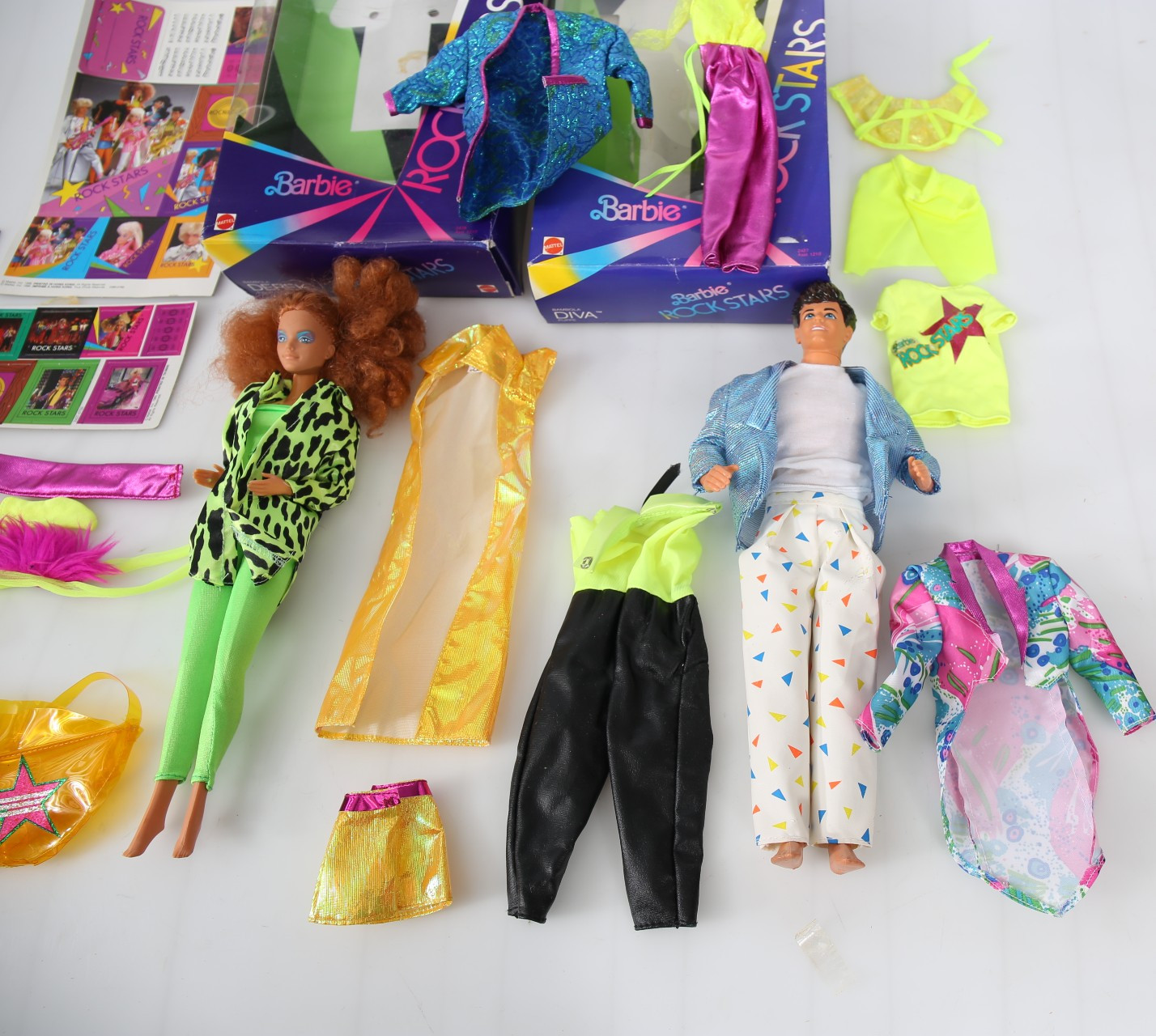 2356798. NUKET, "Rock Stars" Barbie ja Ken, 2 kpl, 1980-luku. kuvat ...