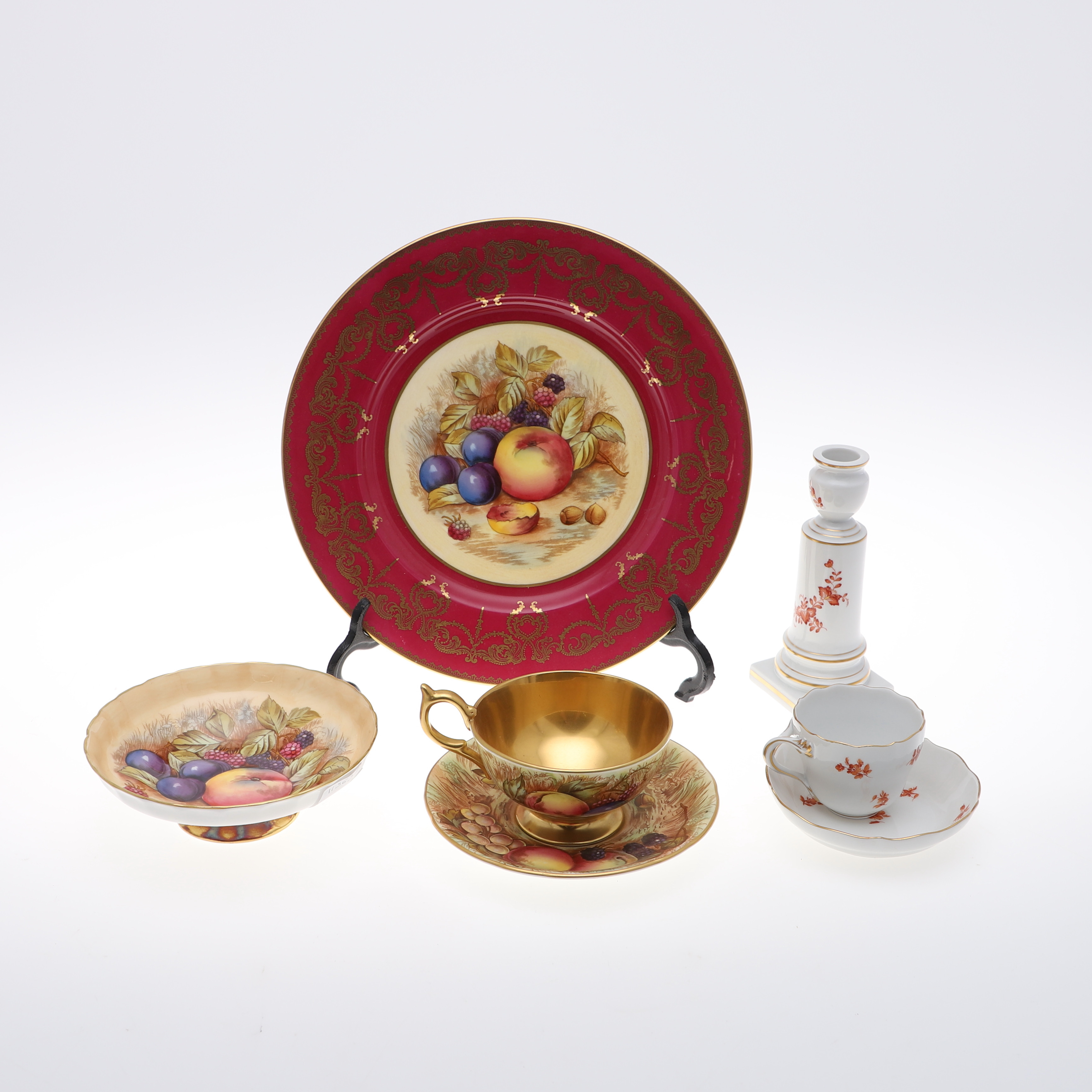 Images for 2359936. AN AYNSLEY CUP AND SAUCER, MATCHING FOOTED DISH AND ...