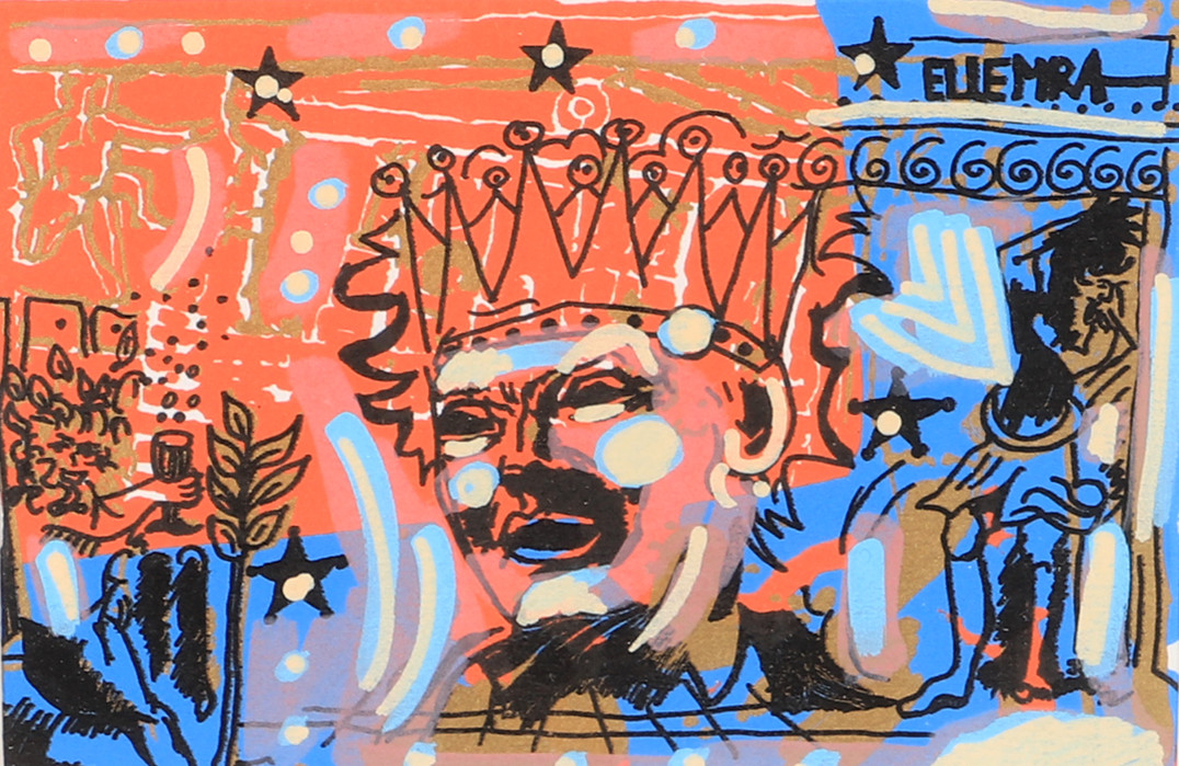 Bilder för 2360537. OIDENTIFIERAD KONSTNÄR. Komposition med kung ...