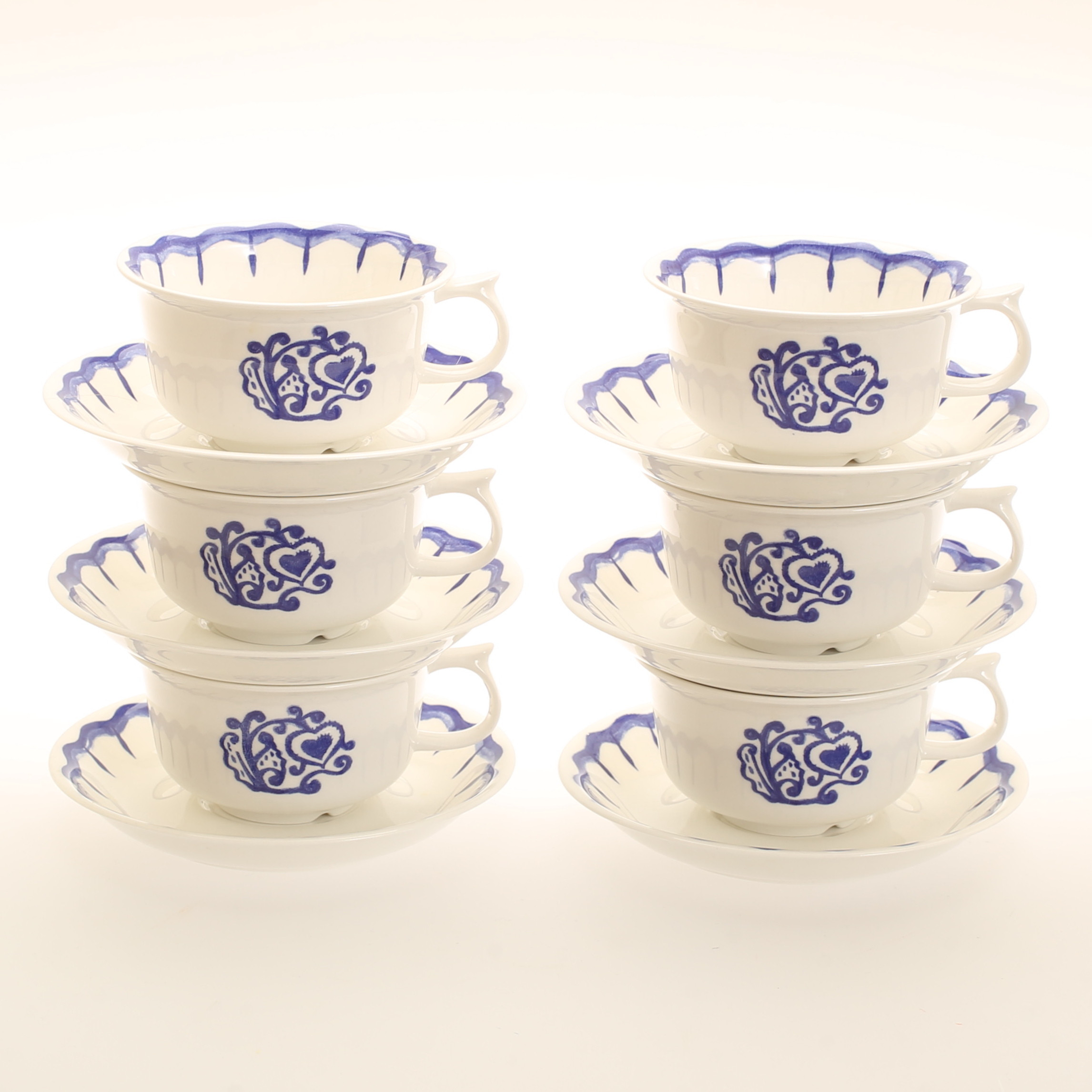Images for 2363452. COFFEE CUPS with saucers, 6 pieces, porcelain ...
