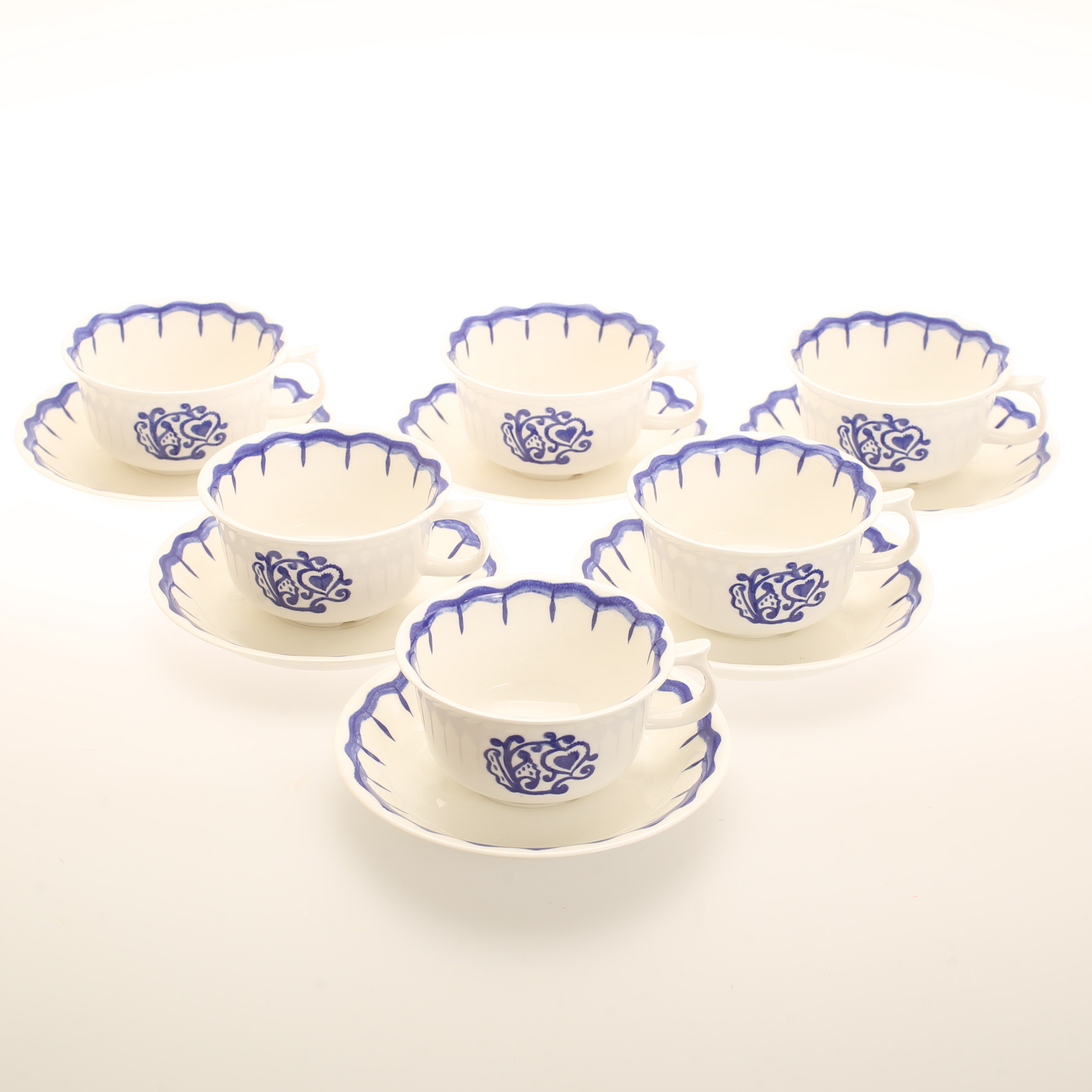 Images for 2363452. COFFEE CUPS with saucers, 6 pieces, porcelain ...