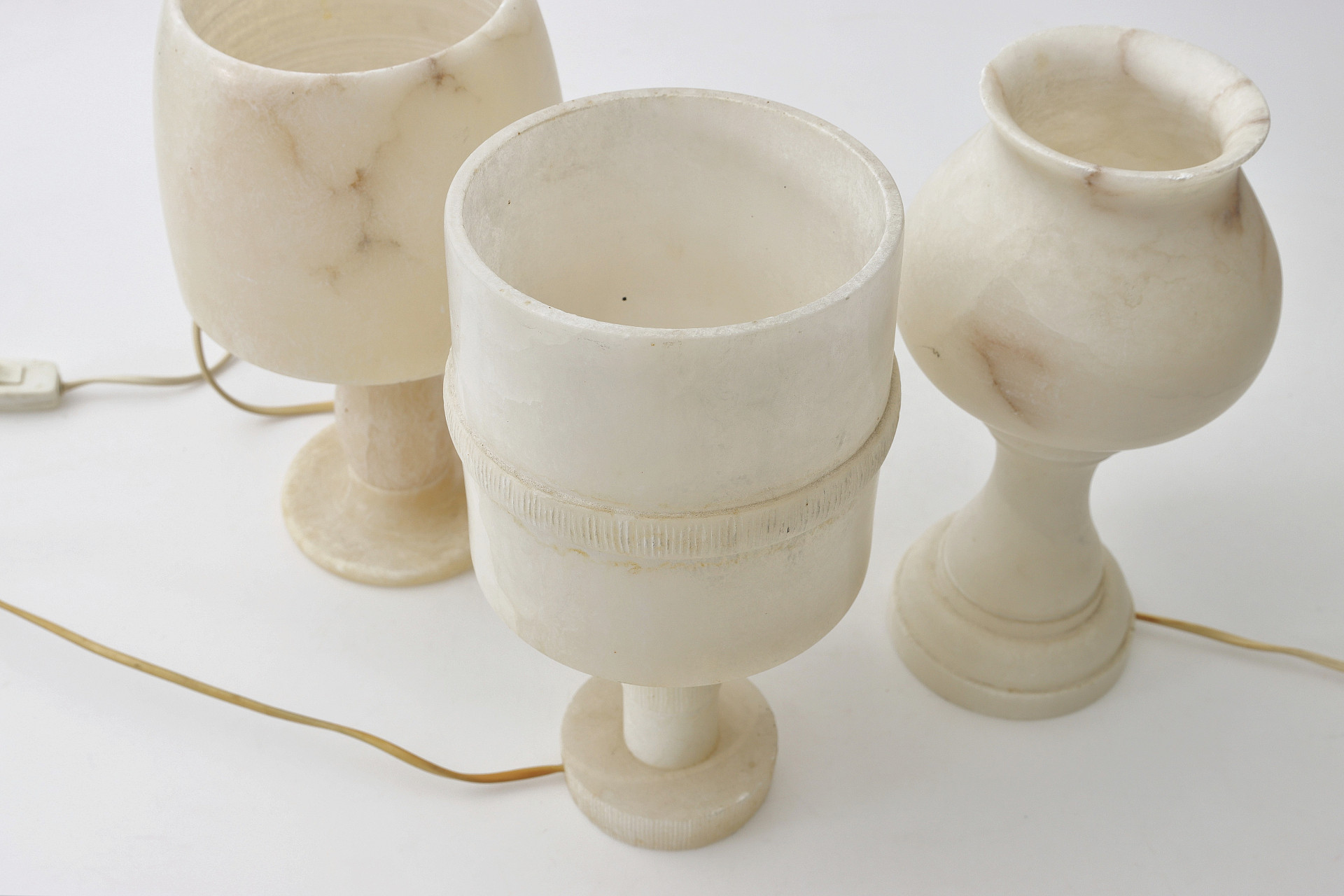 Images for 2365395. TABLE LAMPS, 3 pcs, alabaster, first part of the ...