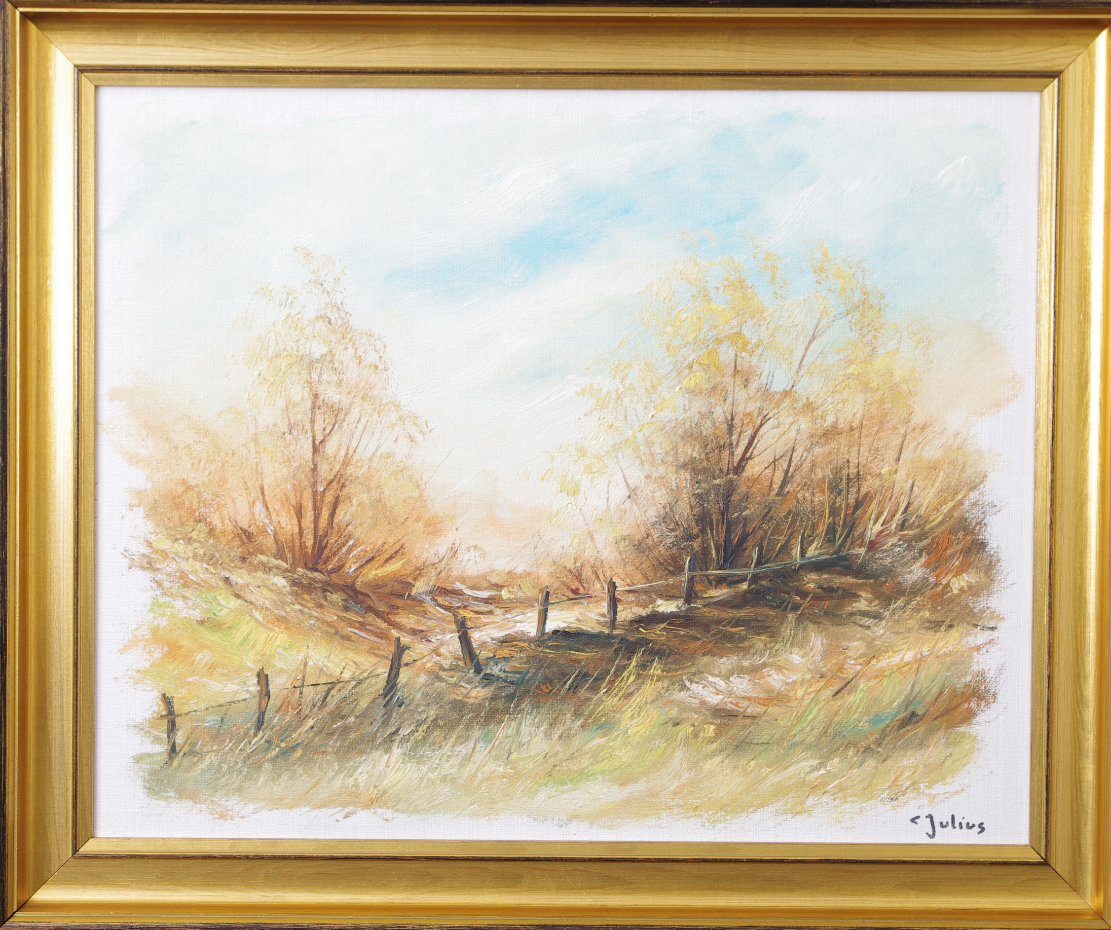 Images for 236577. CARL JULIUS. Landscape with fence, oil on canvas ...