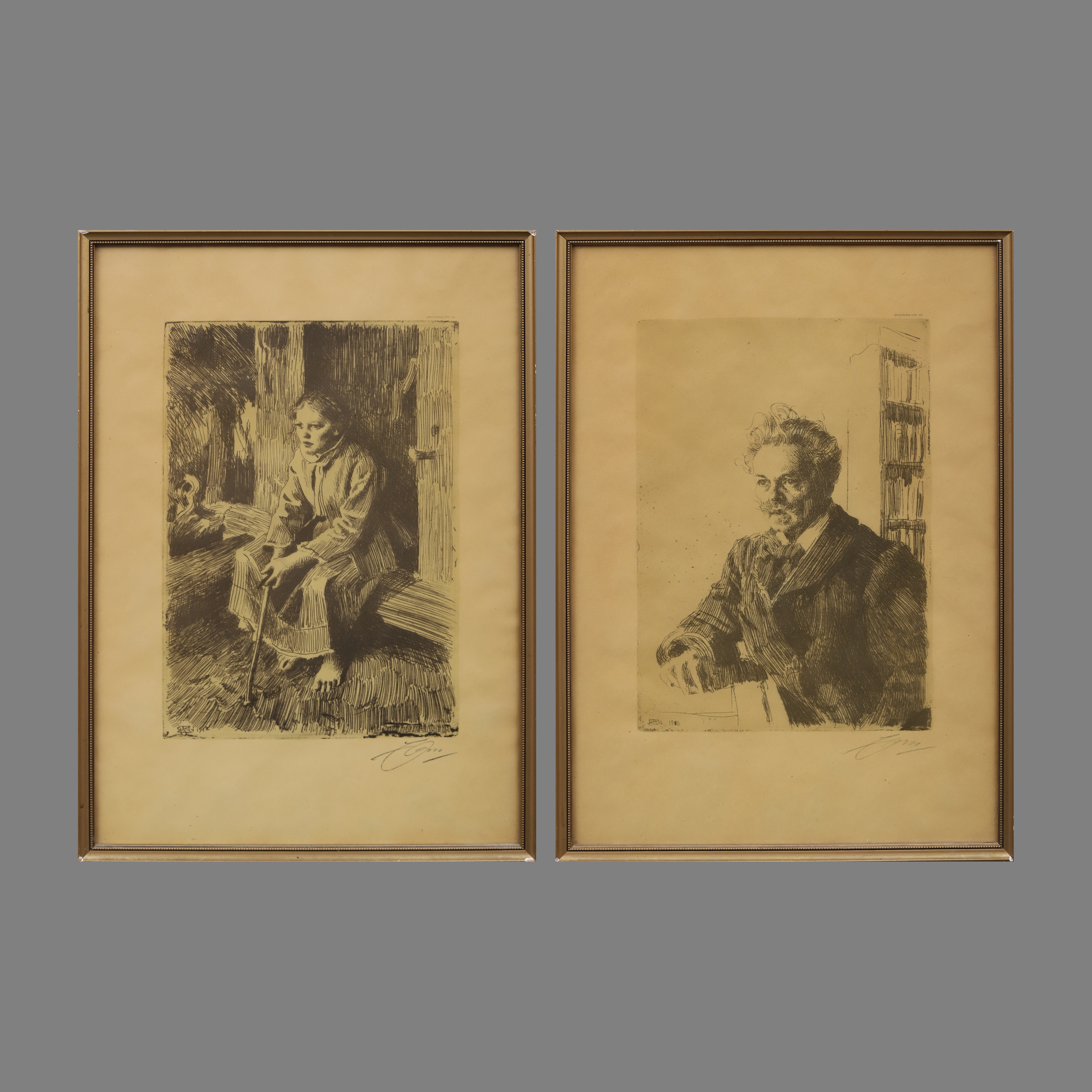 Images for 2366980. ANDERS ZORN. After. August Strindberg and Sitting ...