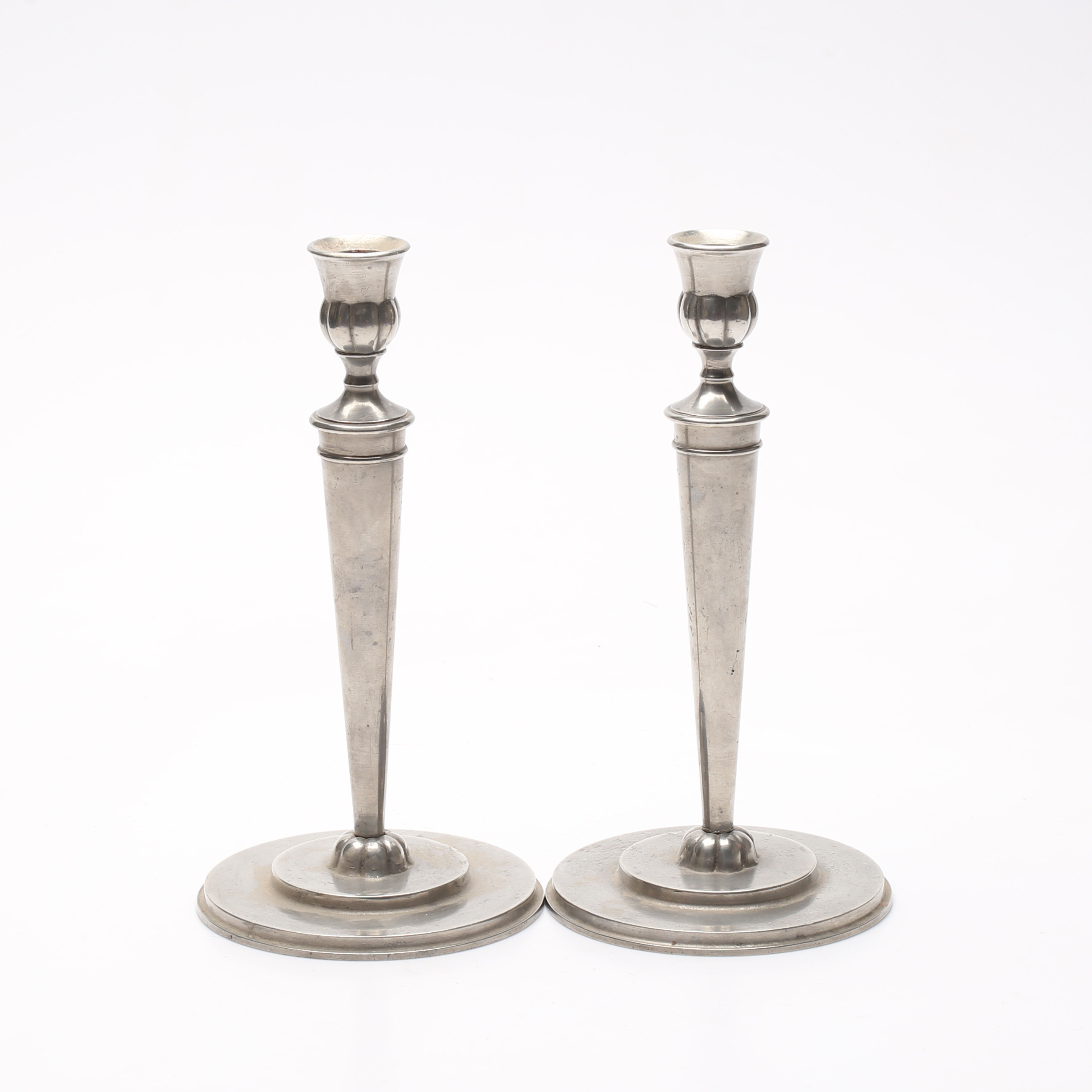 Images for 2367047. CANDLES, a pair, Swedish Grace, pewter Erik Fleming ...