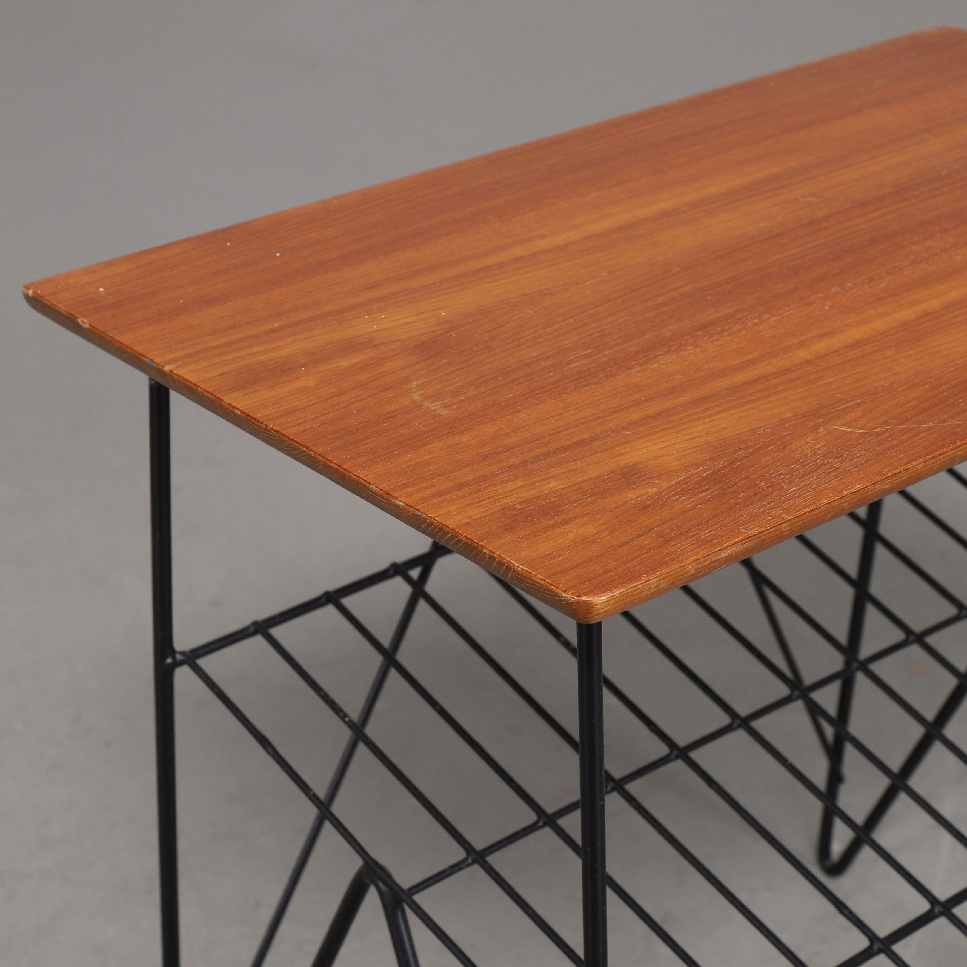 Images for 2367073. MAGAZINE TABLE, teak and wire forging, mid 20th ...