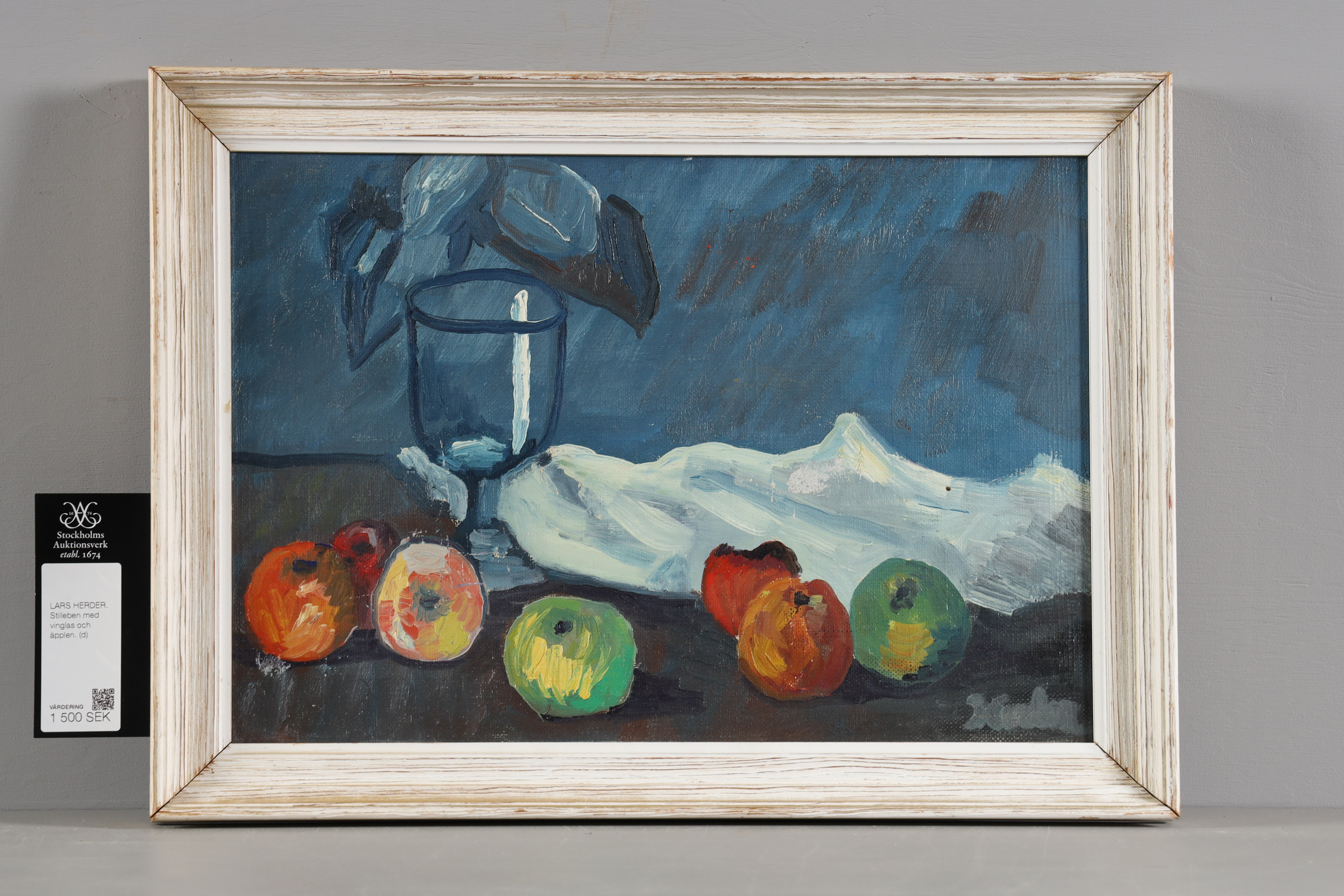 Images for 2368060. LARS HERDER. Still life with wine glass and apples ...
