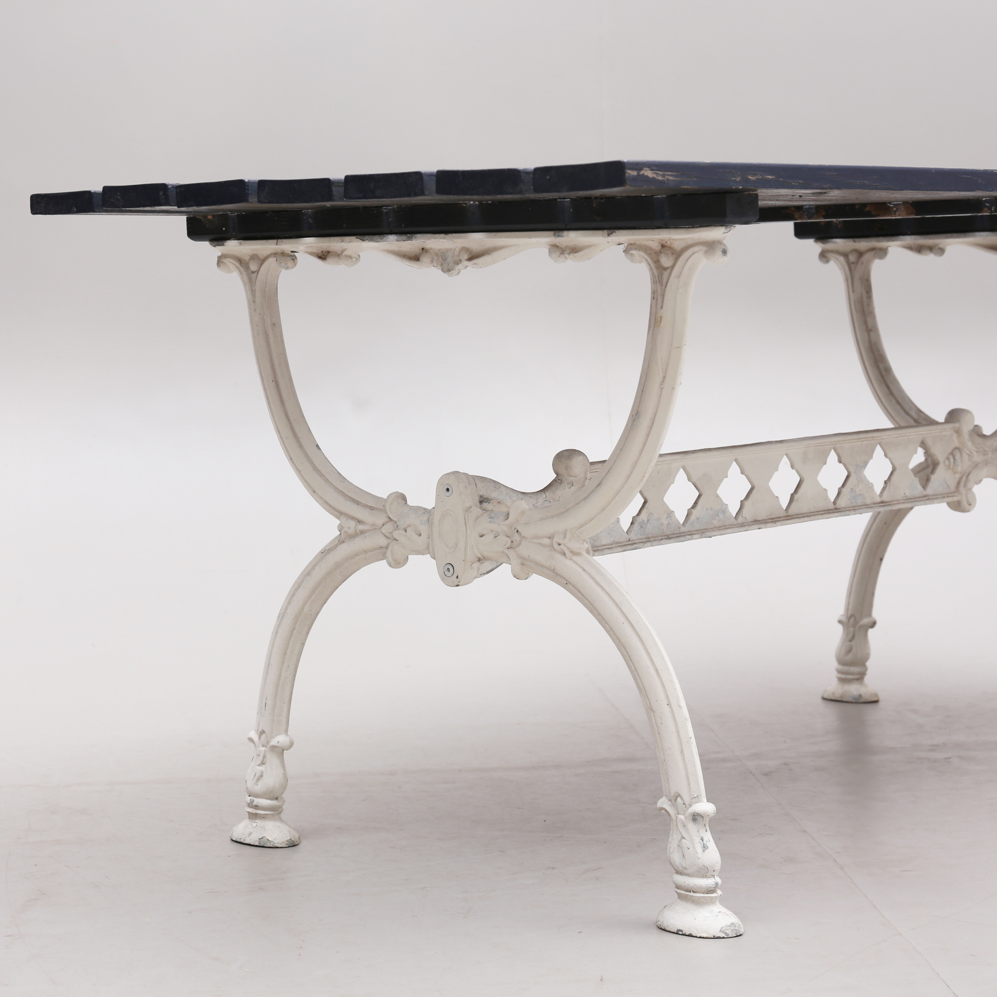 Images for 2373800. GARDEN TABLE, wood with metal base, Byarum. - Auctionet