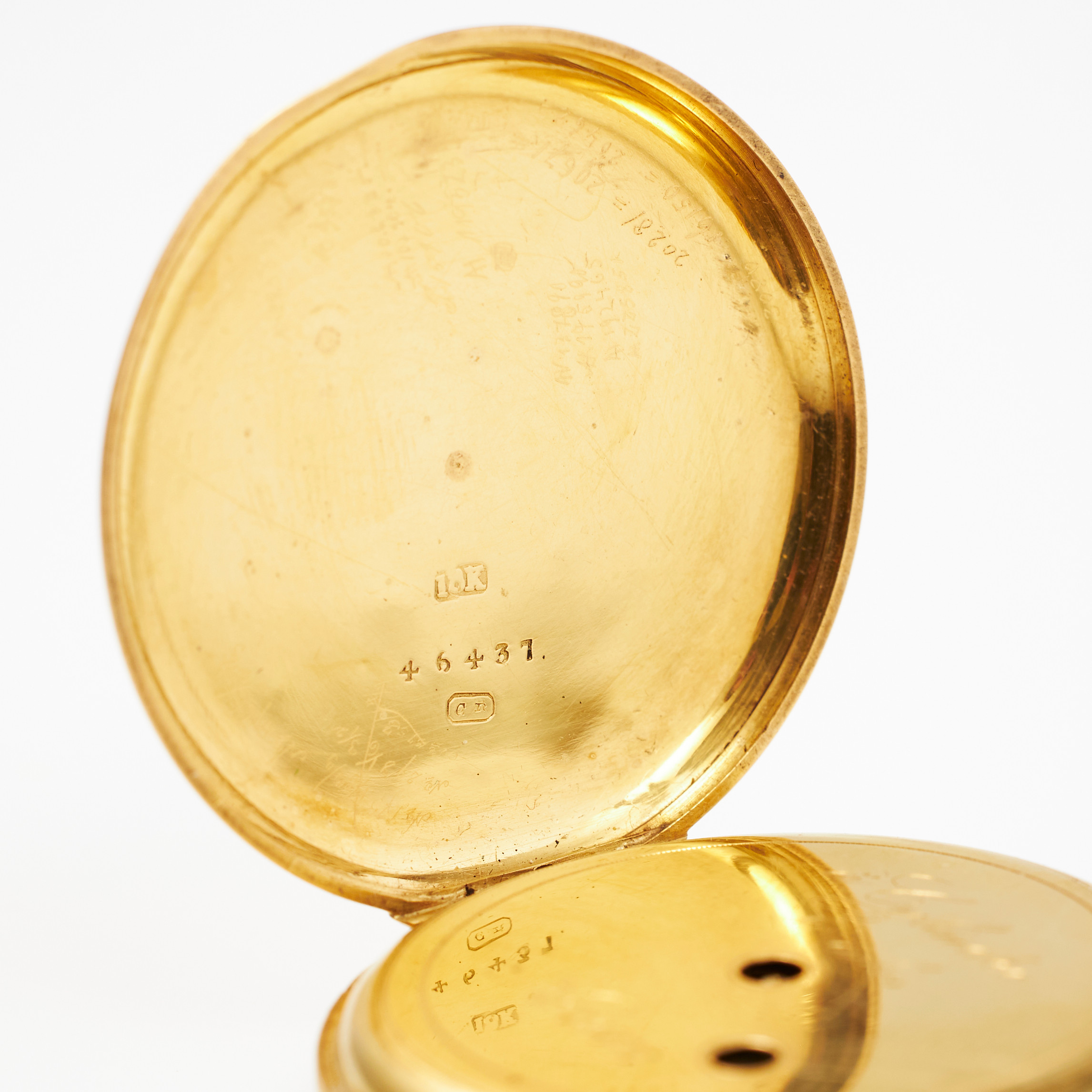 Bilder för 2375919. DAMFICKUR, 18 k guld, vitemaljerad urtavla ...